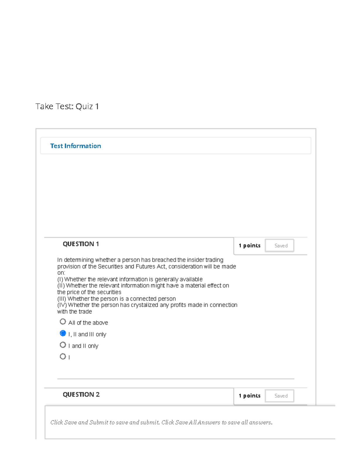 BF2213 Quiz 1 sample 1 - cheat sheet - Take Test: Quiz 1 Test ...