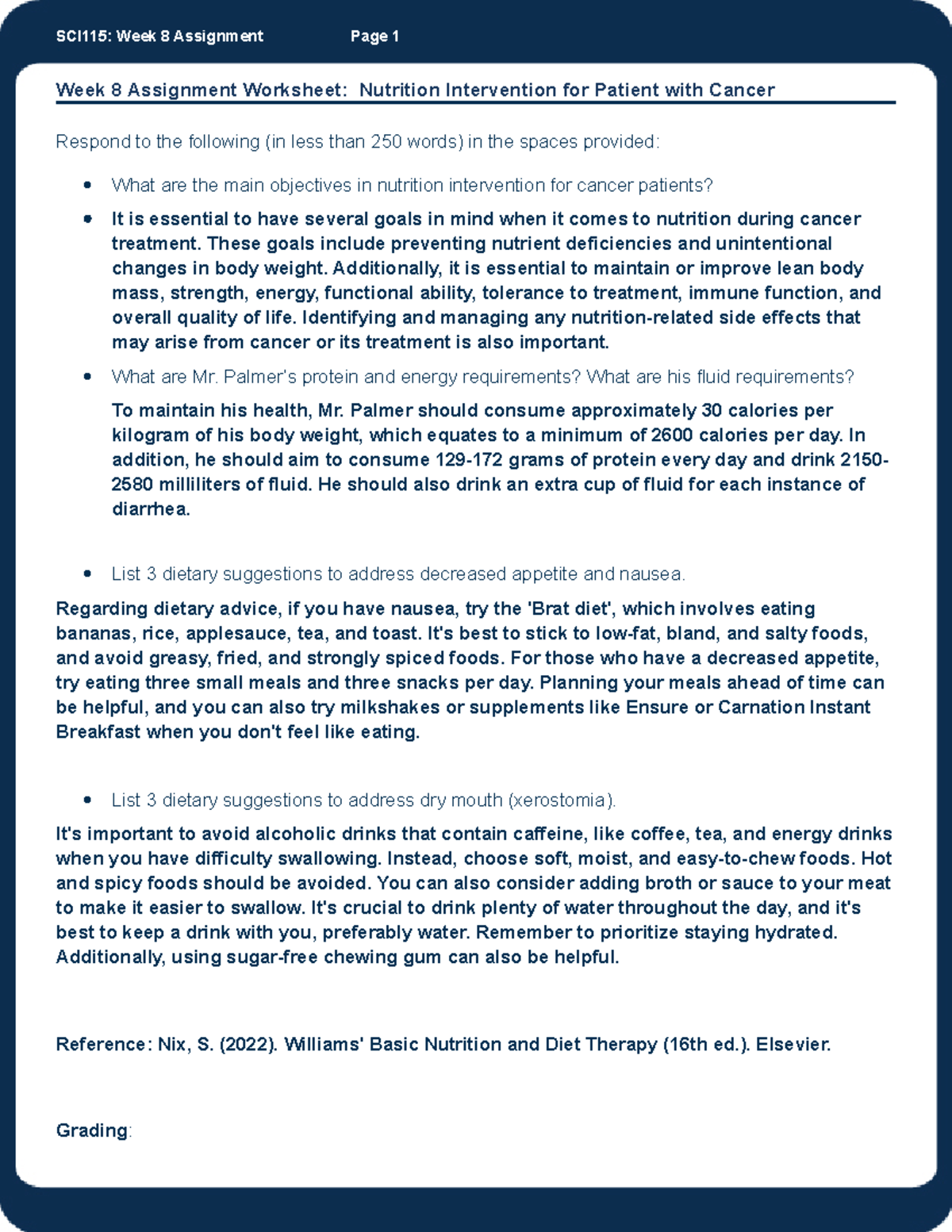 SCI115 wk8 assn DLedwell 08302023 - SCI115: Week 8 Assignment Page 1 ...