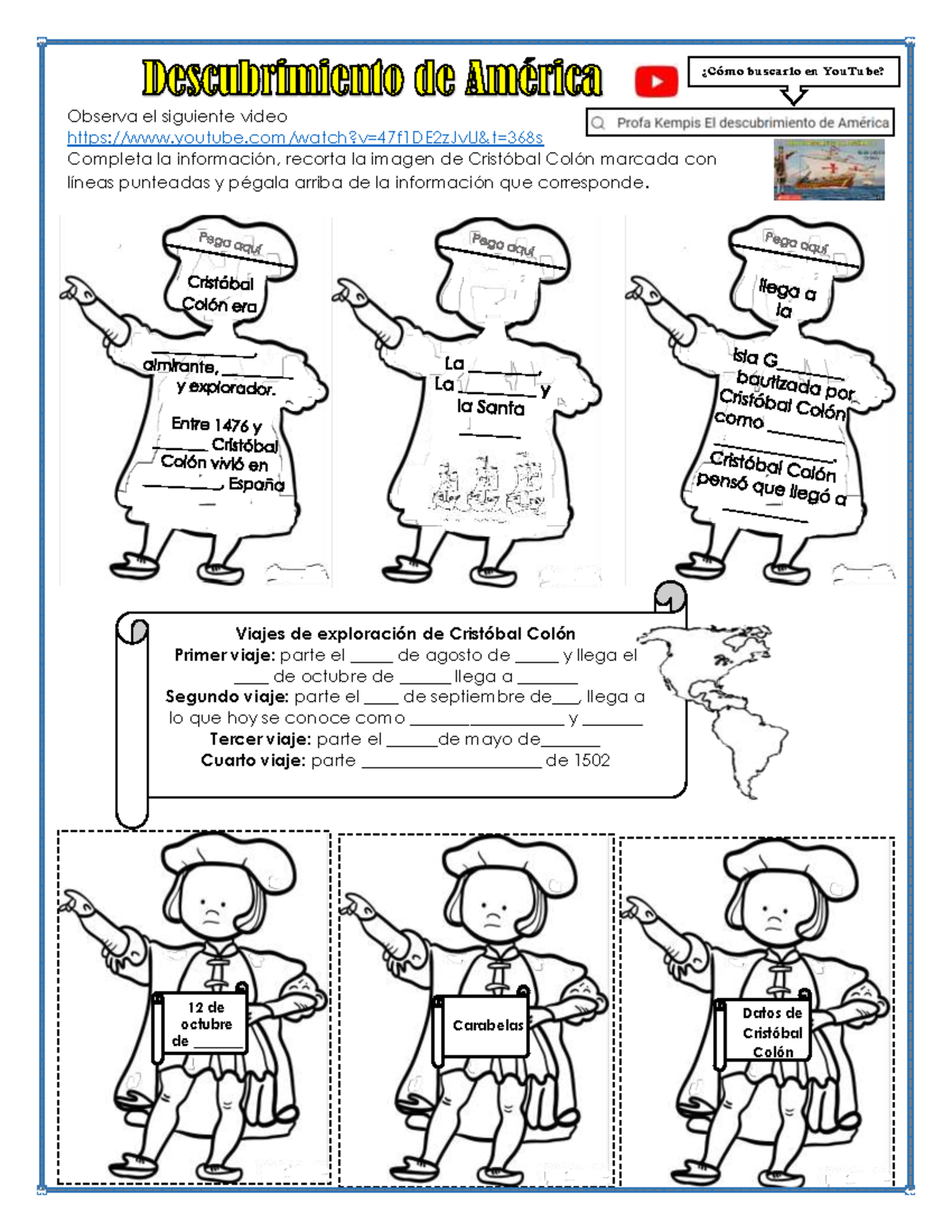 Actividades descubrimiento de América Profa. Kempis - Observa el ...