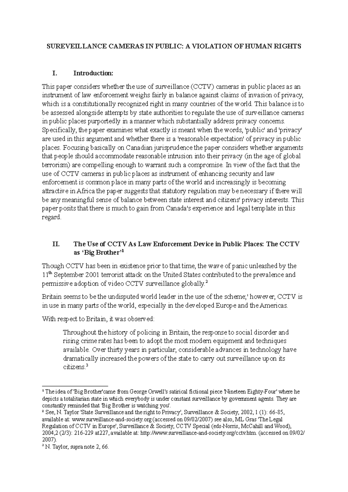 Final Draft HR - Using of Surveillance cameras and - violation of human ...