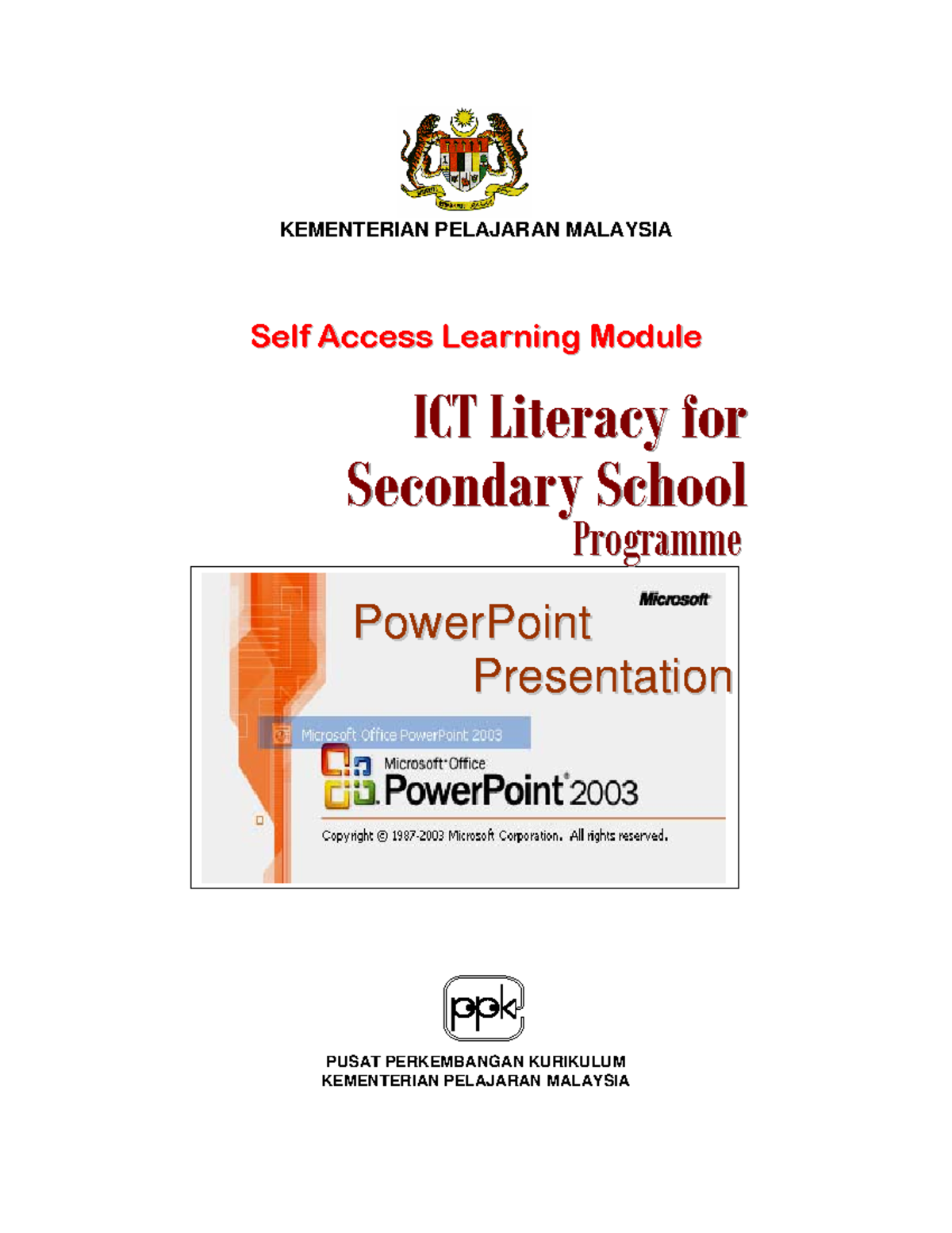 471133-Powerpoint-Module - KEMENTERIAN PELAJARAN MALAYSIA Se Sellff ...