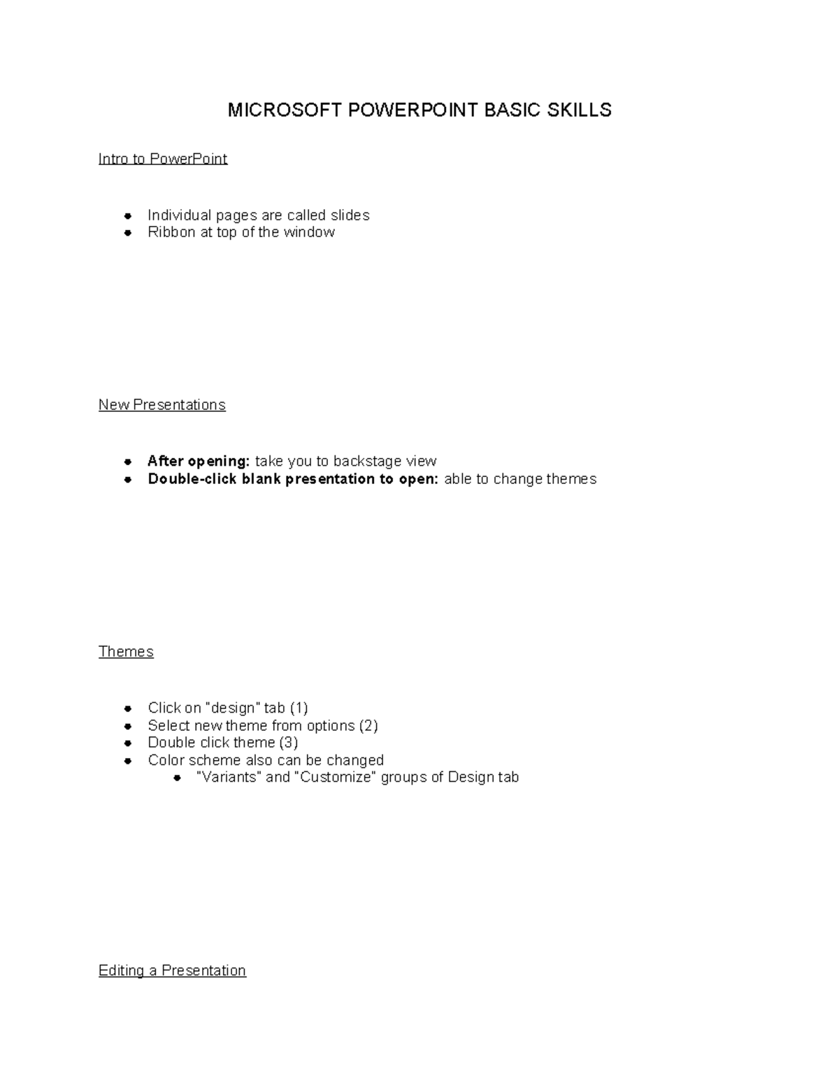 Computer Applications Notes 17 Microsoft Power Point Basic Skills Part 1 Microsoft Powerpoint