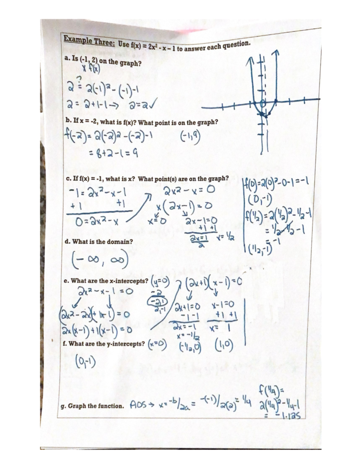 Trig 3.2 and 3.3 Examples Answer Key 2021 - Example Three: Use f(x) to ...