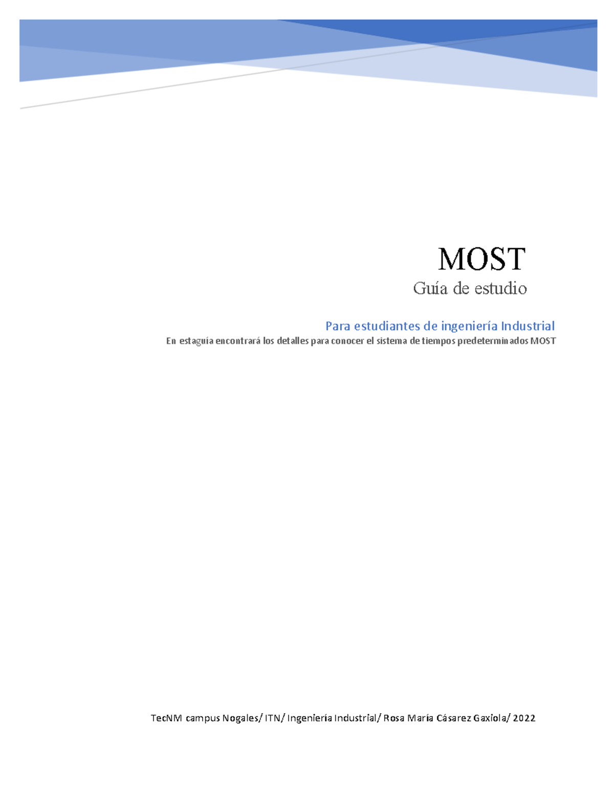 GUIA MOST 2022 - M JIB UBJI IO - MOST Guía de estudio TecNM campus ...