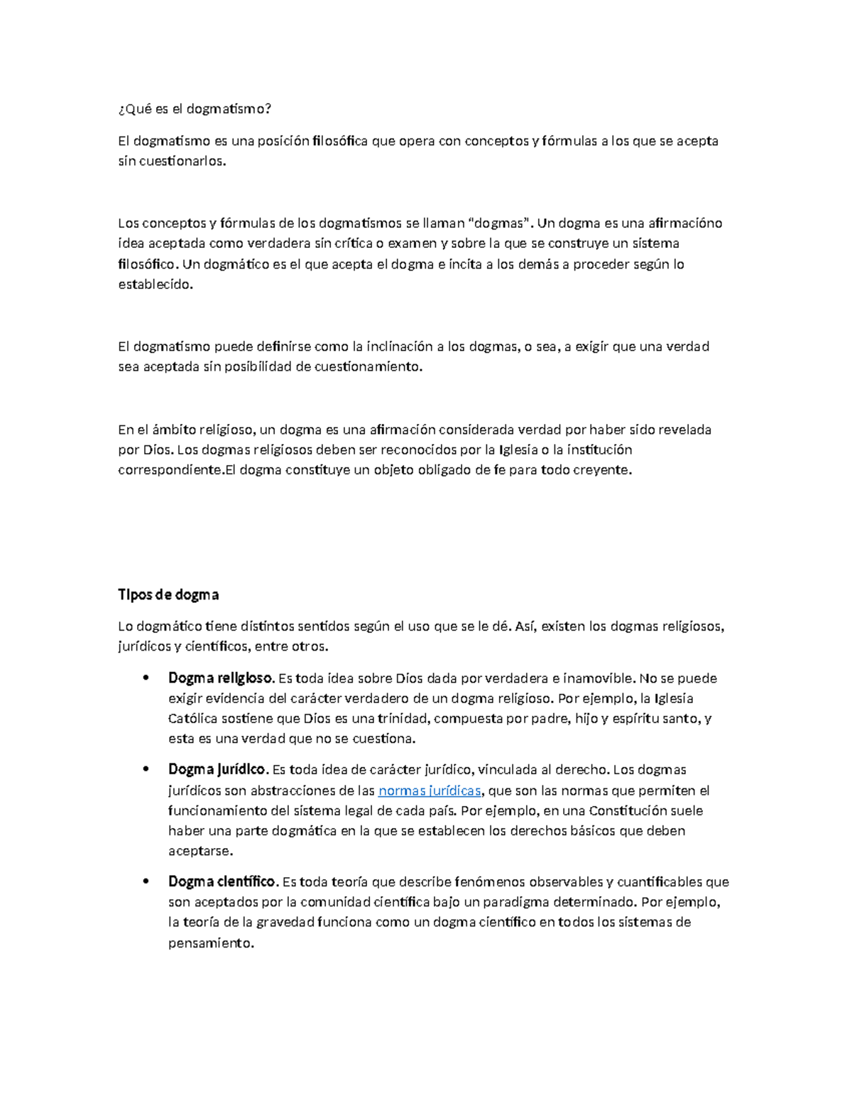 Dogmatismo - ¿Qué es el dogmatismo? El dogmatismo es una posición ...