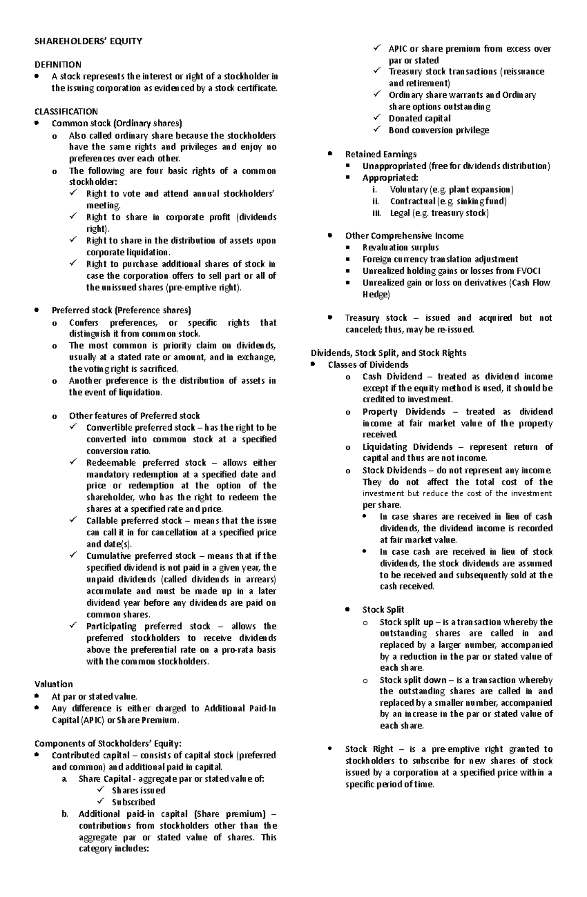 Shareholders-Equity - Shareholders-Equity - SHAREHOLDERS’ EQUITY ...