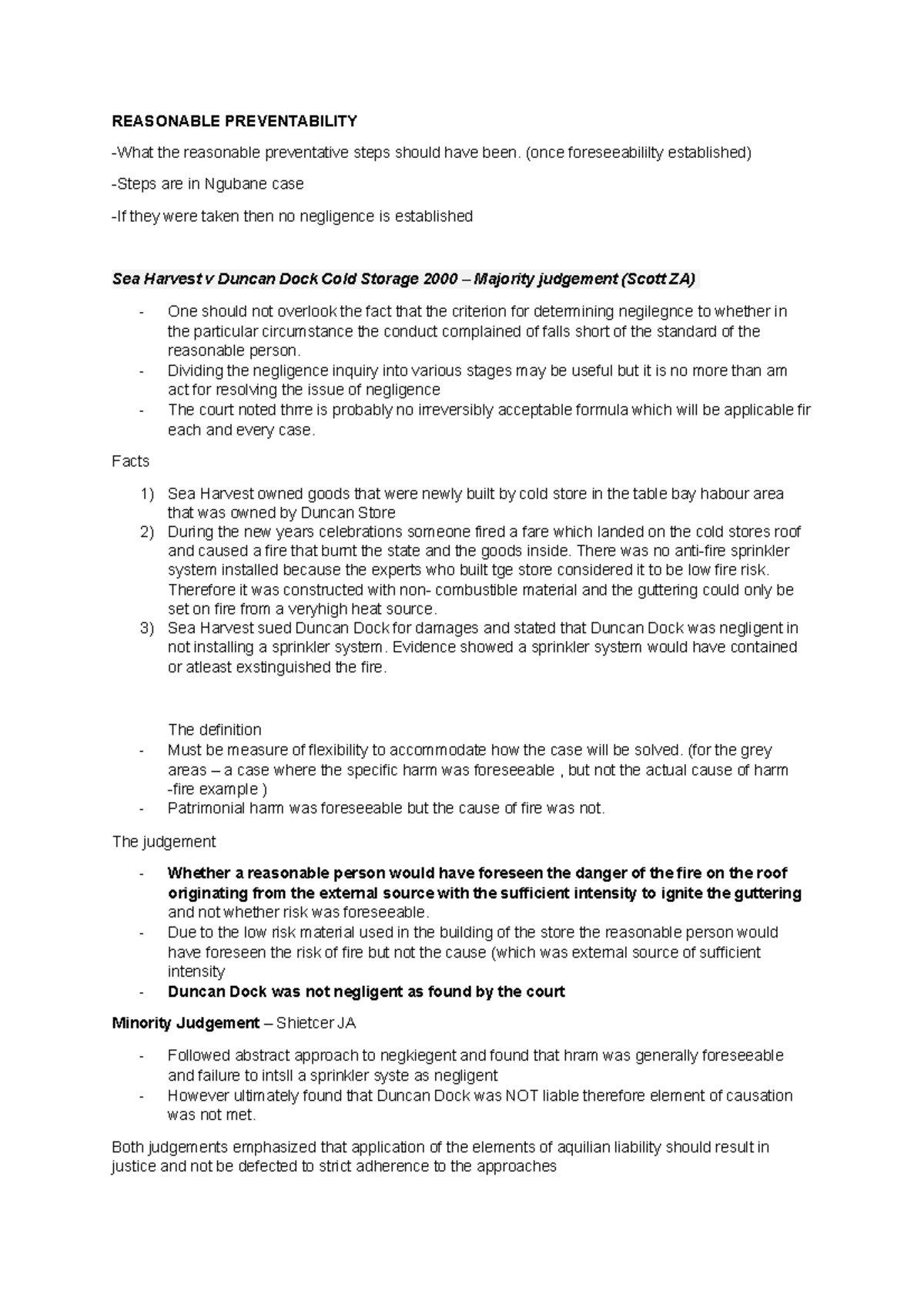 Reasonable Preventability - REASONABLE PREVENTABILITY -What the ...