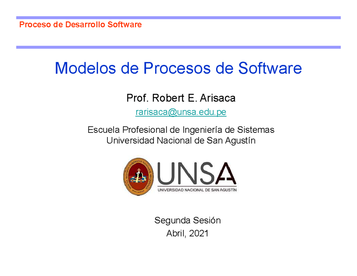 Tema 03 - Modelos de Procesos de Software - Modelos de Procesos de ...