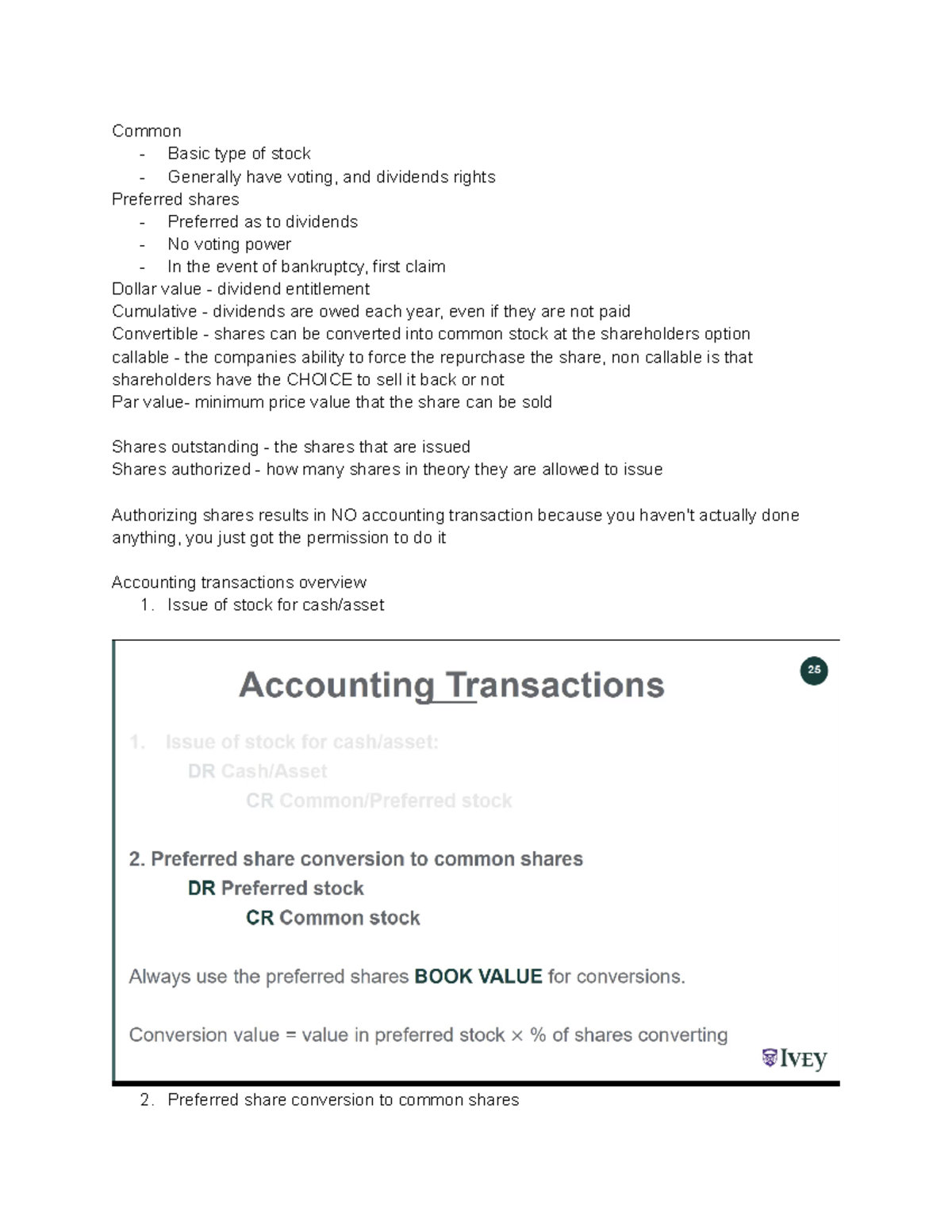 Bus 2257 Mini Lecture - Stocks - Common - Basic type of stock ...