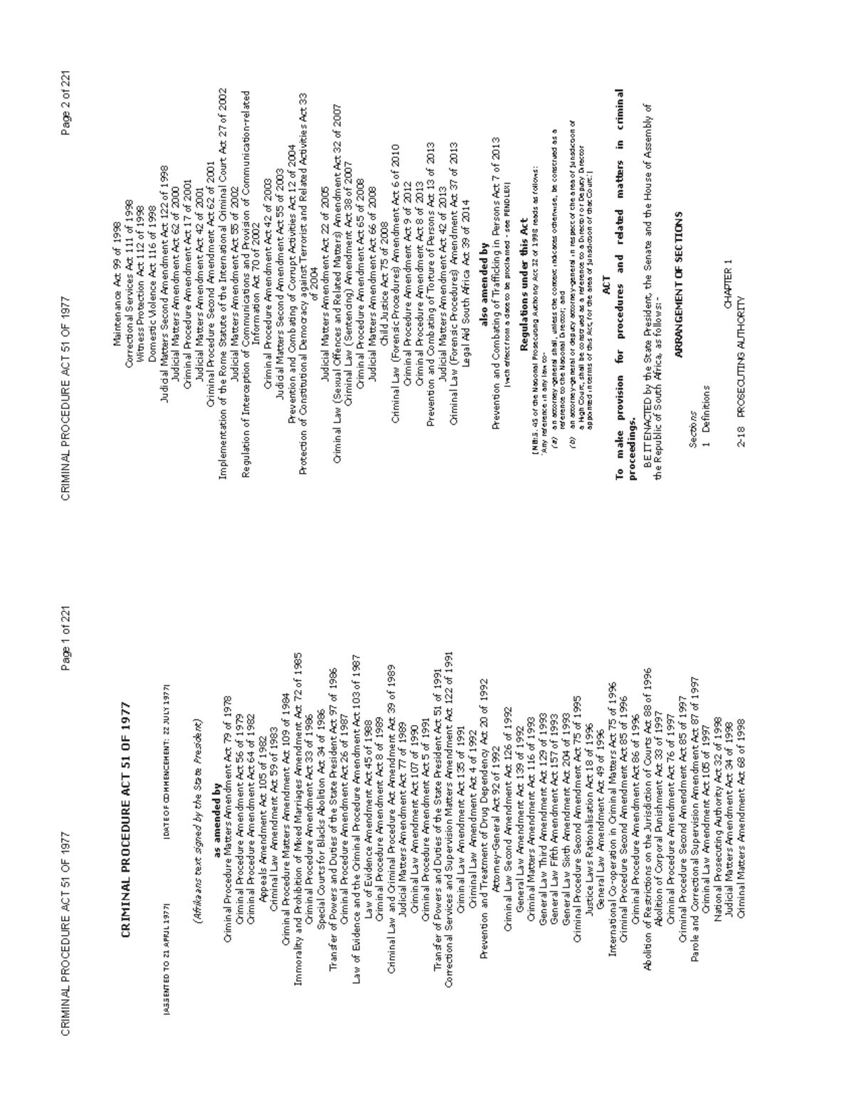 Criminal Procedure Act 51 of 1977 - CRIMINAL PROCEDURE ACT 51 OF 1977 ...