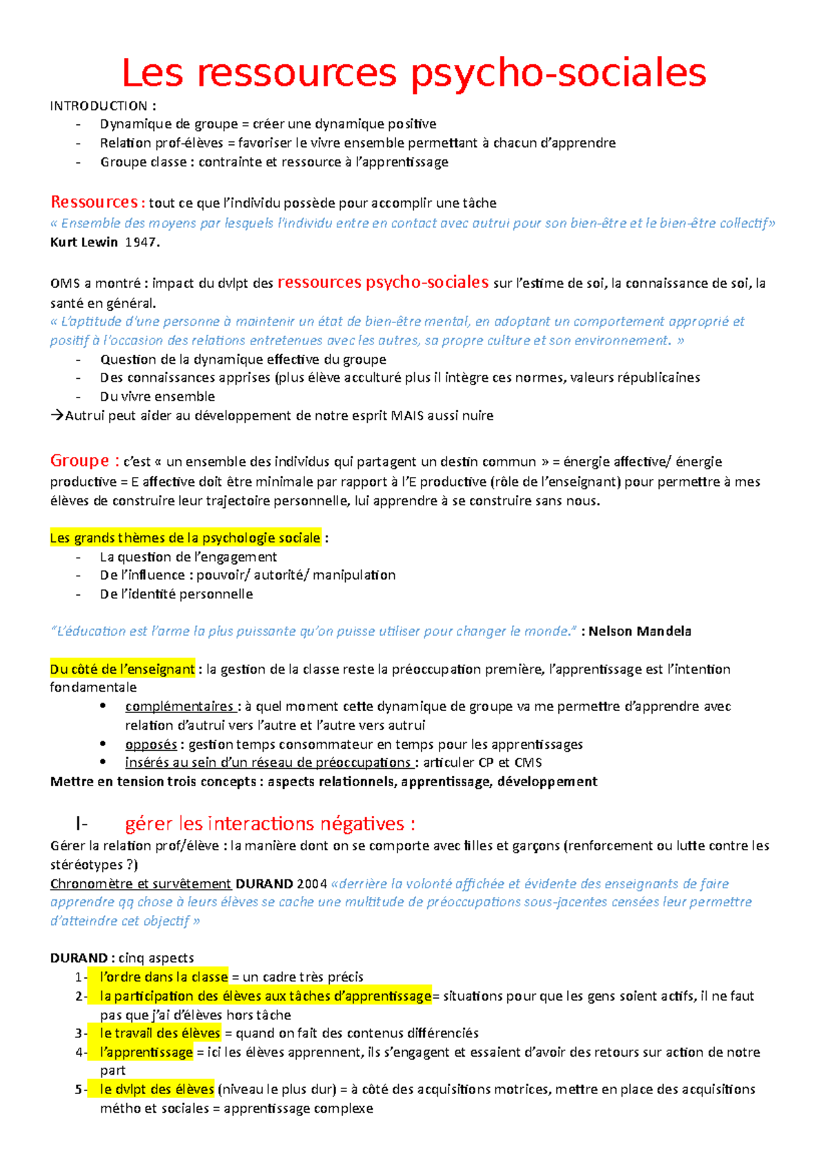Les ressources psycho-sociales - Les ressources psycho-sociales ...