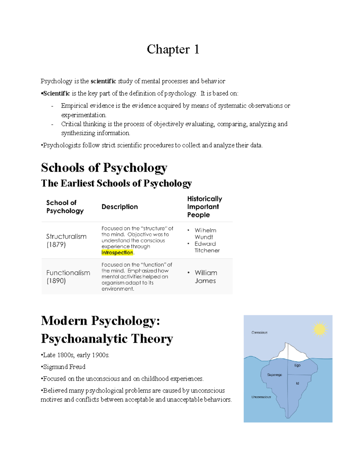 Untitled document - Lecture notes discussing the different schools of ...