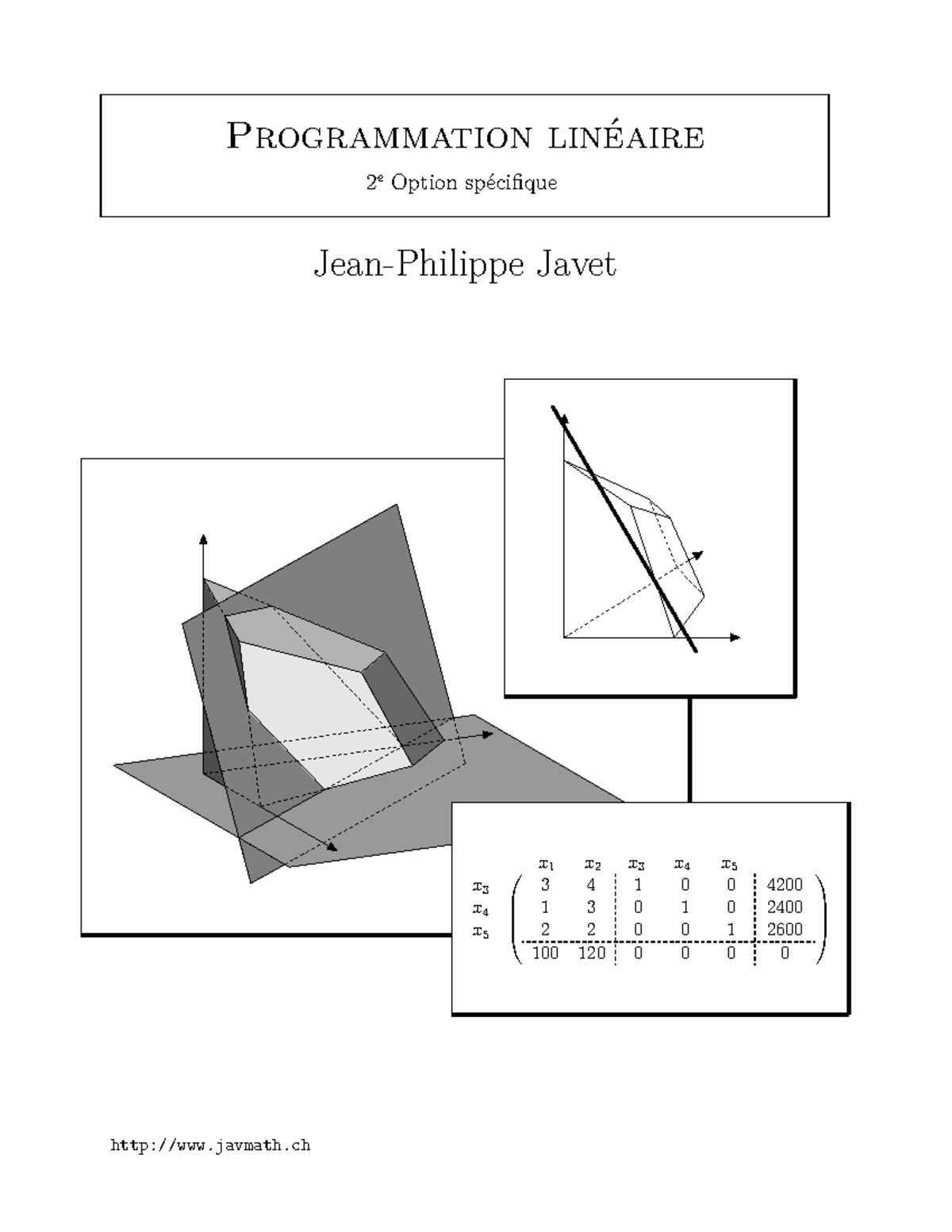 Prog lin - prog lin - Programmation linéaire 2 eOption spécifique Jean ...