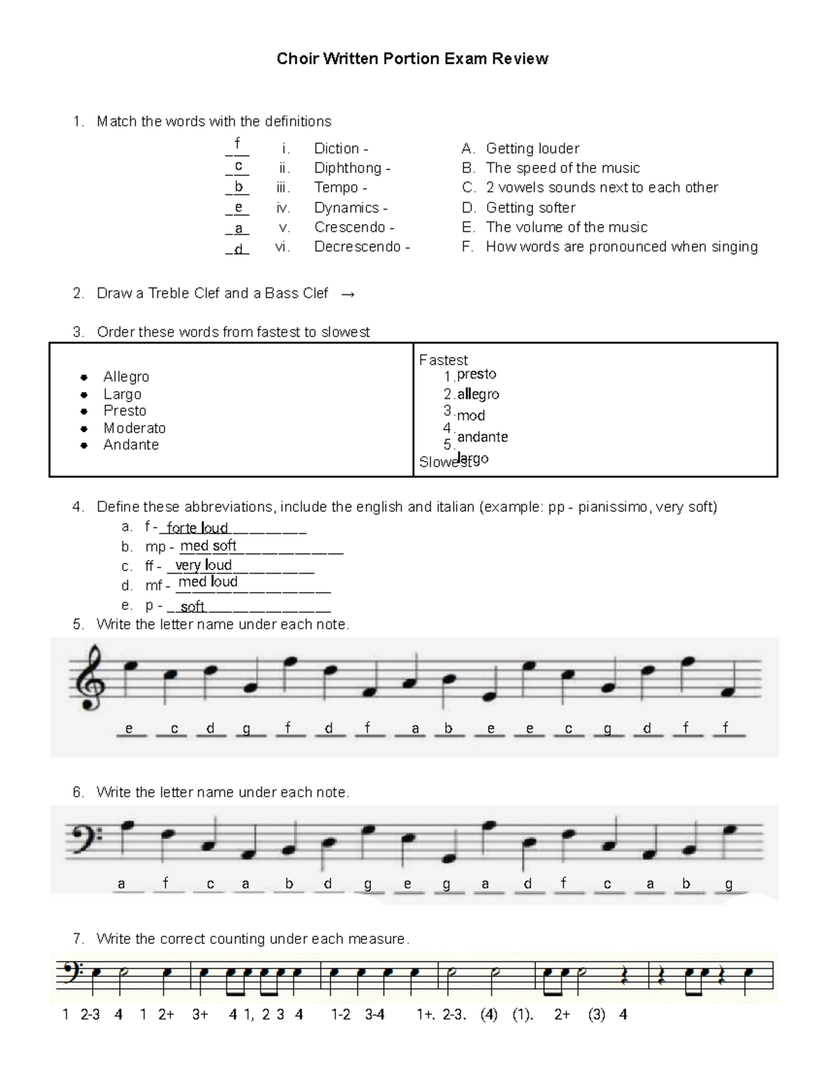 Kami Export - Choir - Exam Review worksheet 2nd tri 23-24 - Choir ...