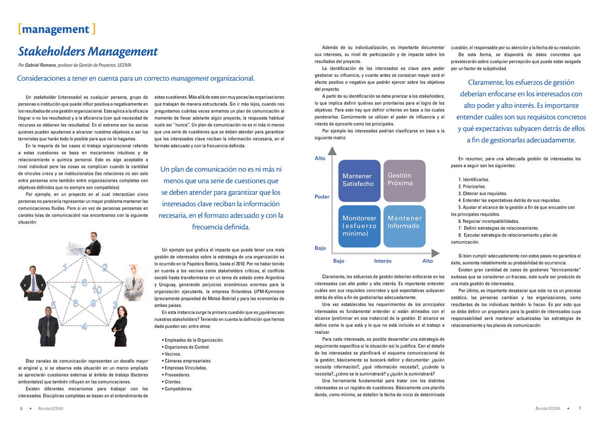 Artículo Gestión de Interesados - 6 • Revista UCEMA Revista UCEMA • 7 [management ] Un ...