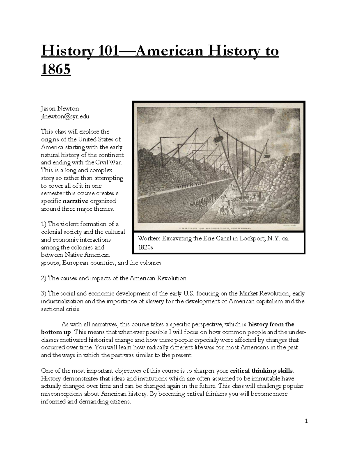 History 101 American History to 1865 - History 101—American History to ...