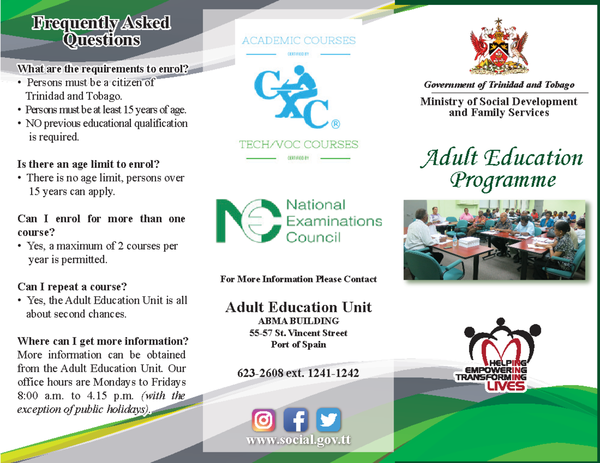 Adult-Education-Programme For Business and Law - Government of Trinidad ...