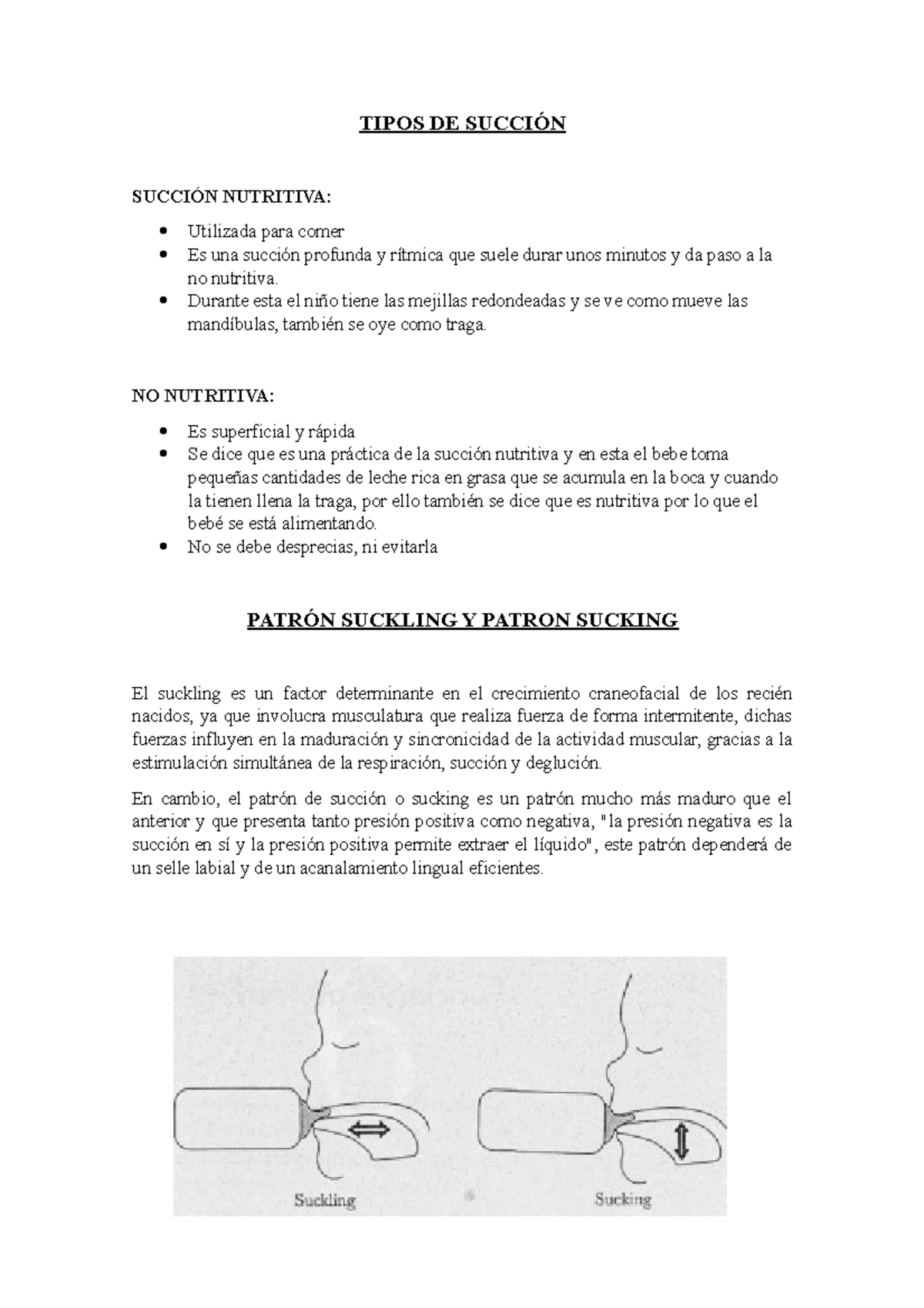 Patrón Suckling Y Patron Sucking - TIPOS DE SUCCIÓN SUCCIÓN NUTRITIVA ...