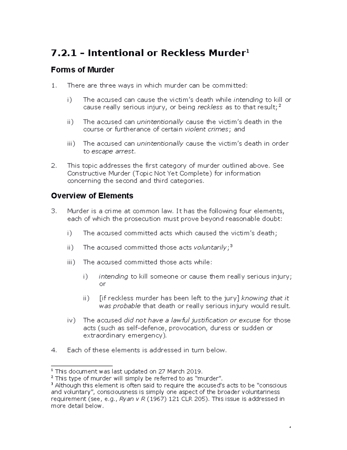 File - lol - 7.2 – Intentional or Reckless Murder 1 Forms of Murder 1 ...