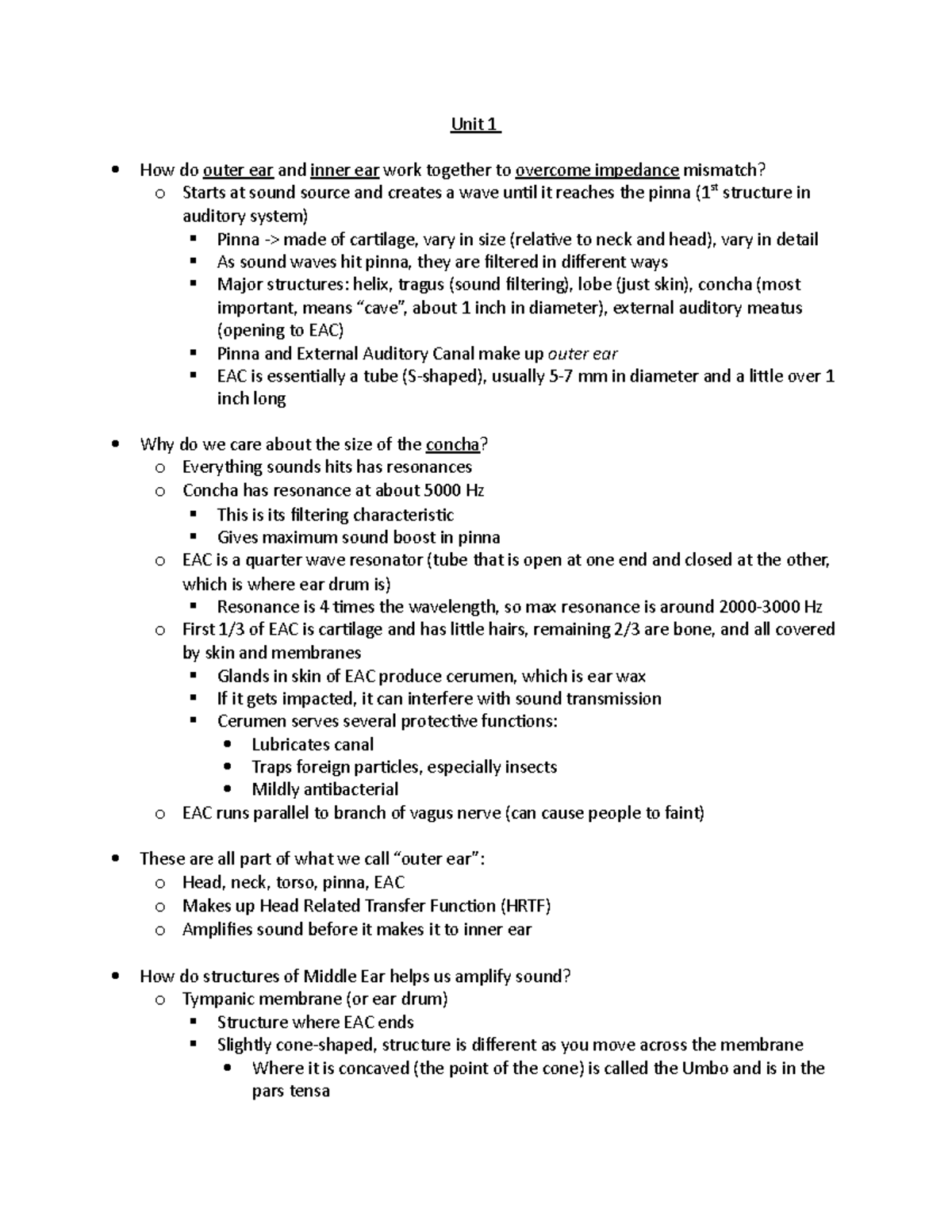 Unit 1 - These are notes from the first unit of Dr. Weisenberger's ...
