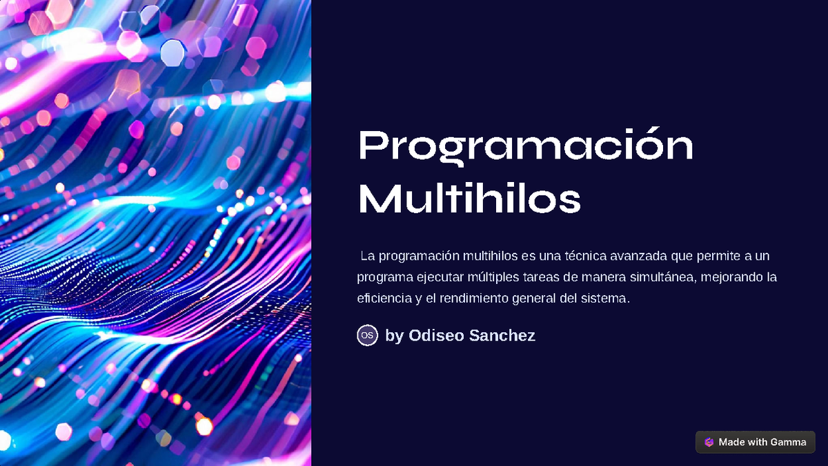 Programacion multihilos - Programación Multihilos La programación ...