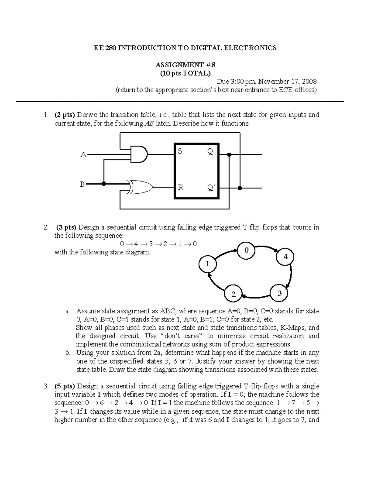 Assignment 8 - DOESN'T INCLUDE SOLUTIONS - EE 280 INTRODUCTION TO ...