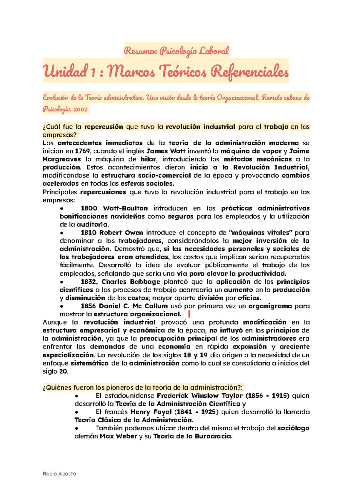 Resumen Psicología Laboral - Resume Psicologí Labora Unida 1 : Marc ...