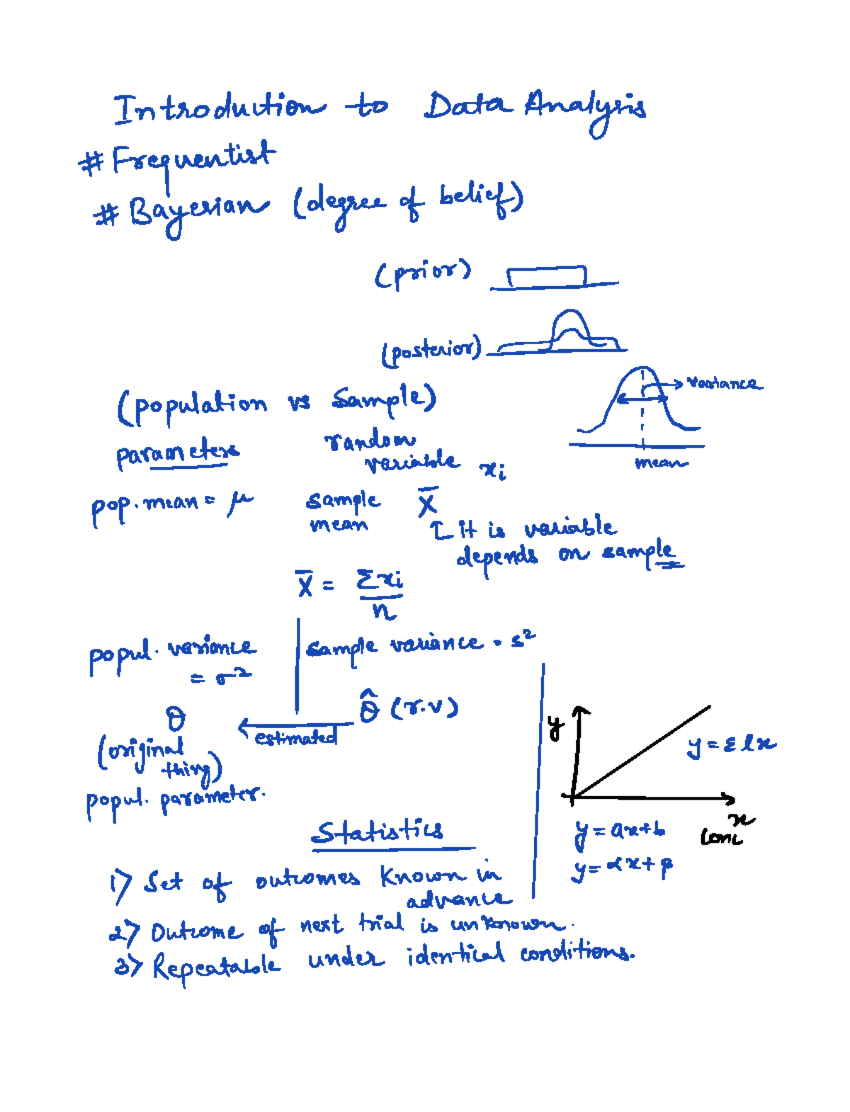 CL202 Lec1 - Introduction to Data Analy Frequentist Bayesian degree of belief prior posterior ...