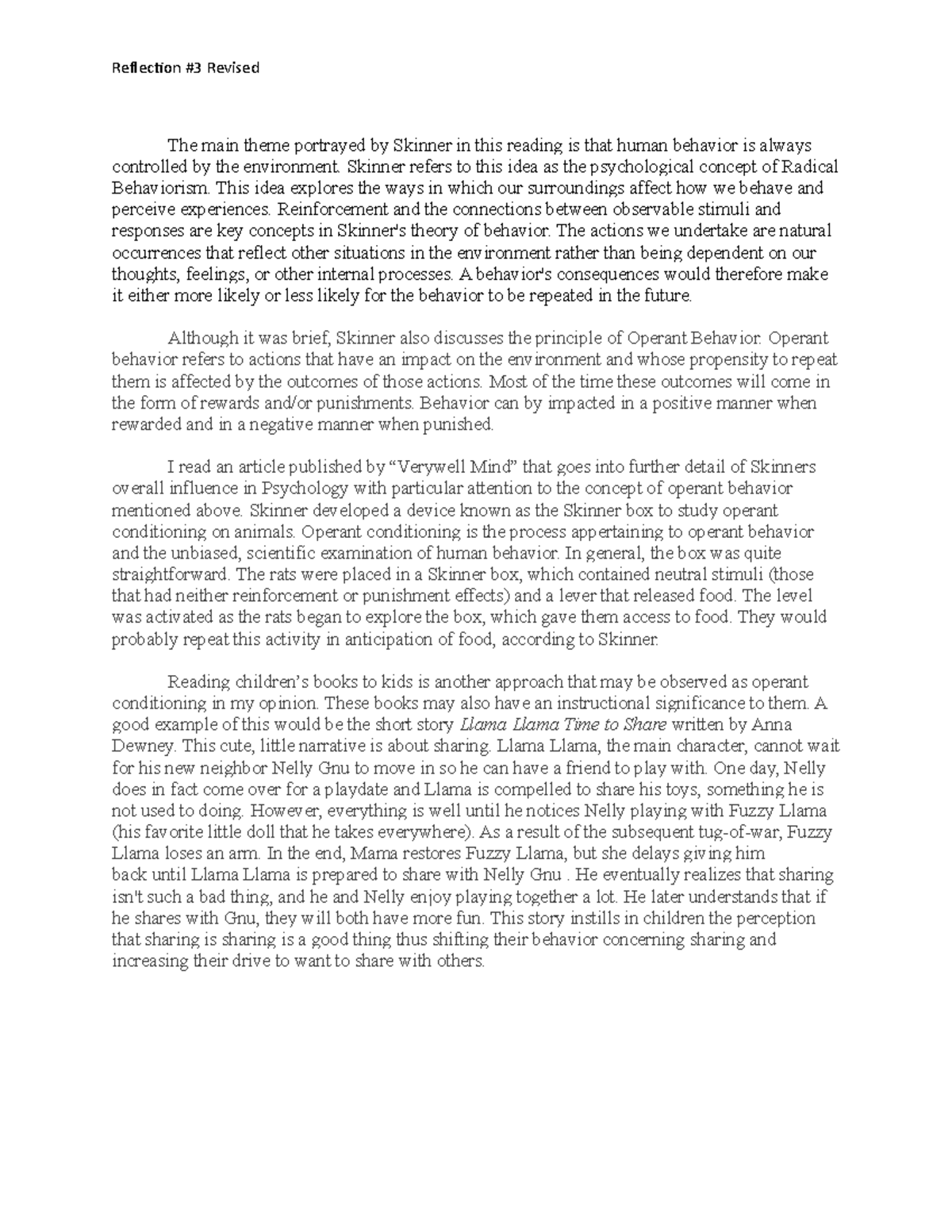 Hosang- Reflection#3 Revised - Reflection #3 Revised The main theme ...