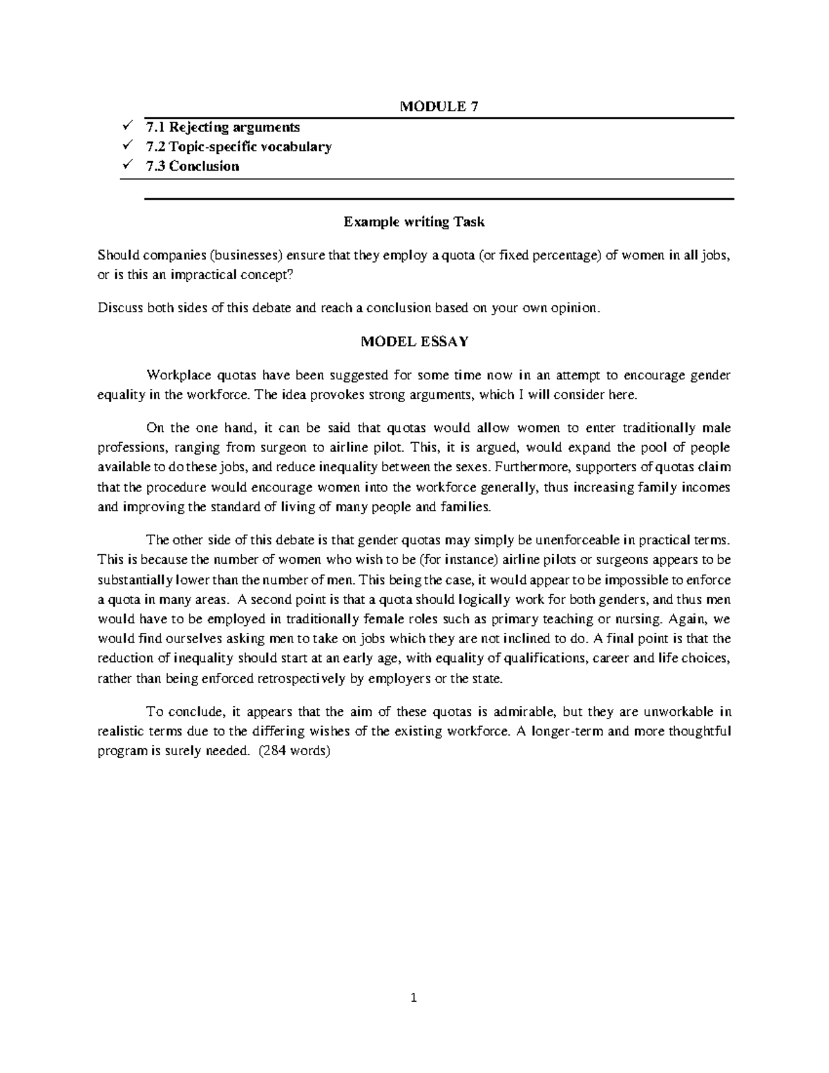 1. Module 7- 8 - english practice - MODULE 7 7 Rejecting arguments 7 ...