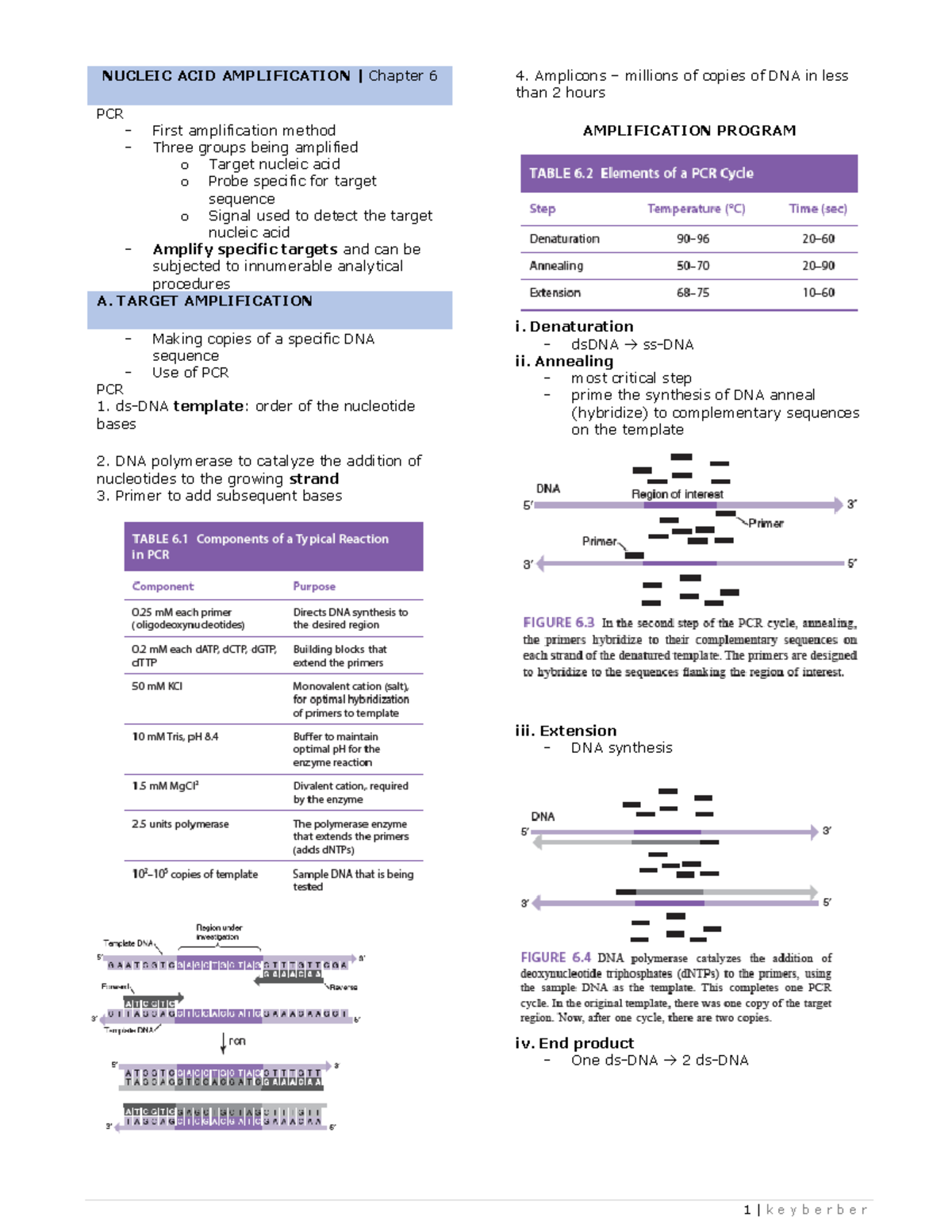 Molecular biology - NUCLEIC ACID AMPLIFICATION | Chapter 6 PCR First ...