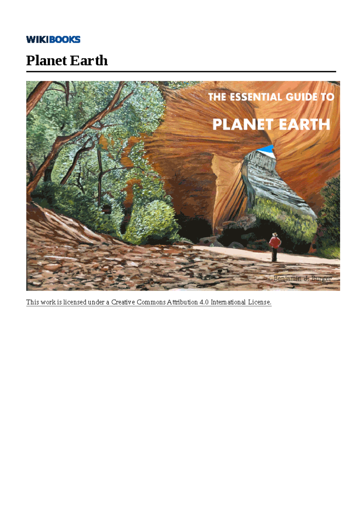 Planet Earth - Planet Earth This work is licensed under a Creative ...