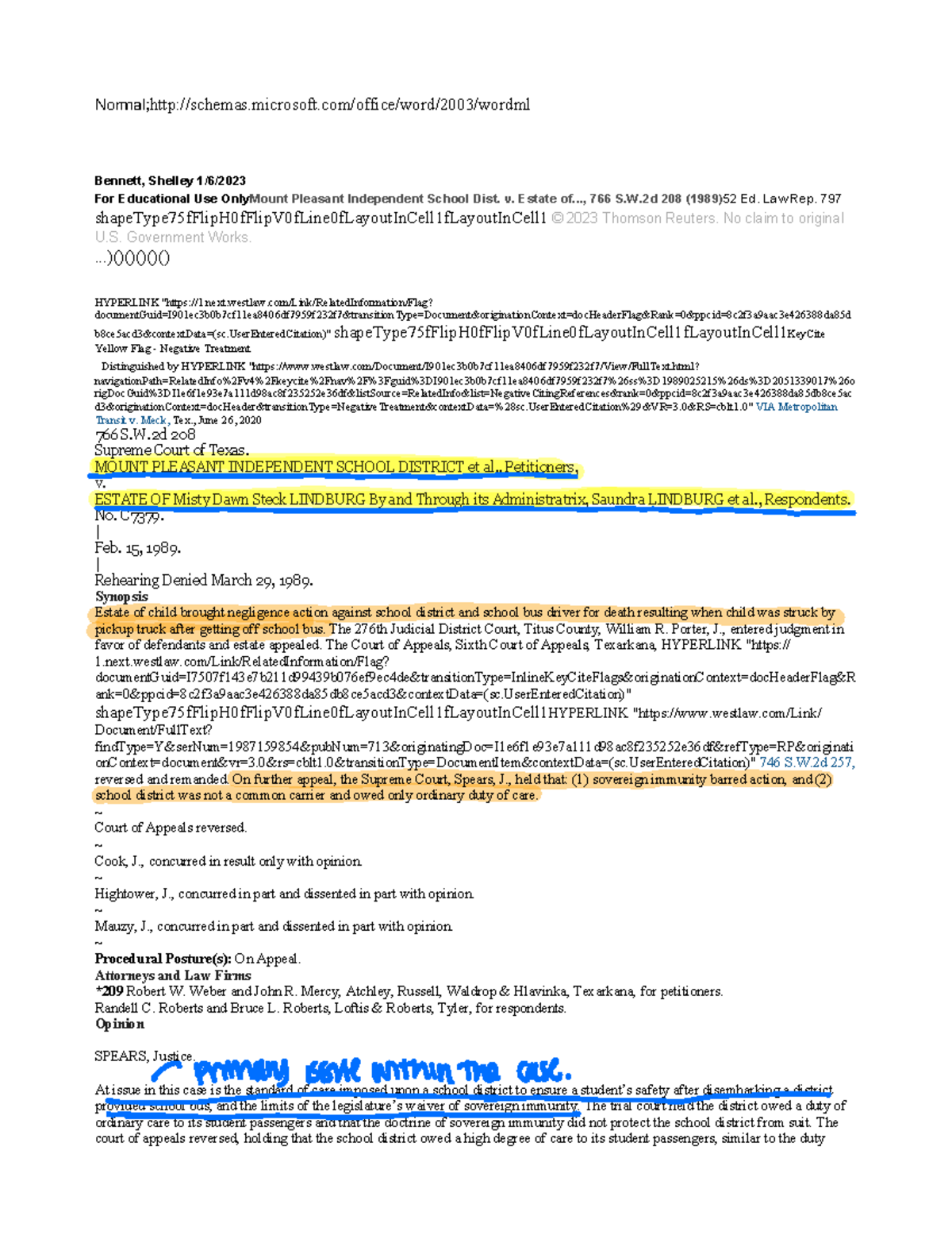 Mount Pleasant Independent School Dist orig brief - Normal;schemas.microsoft/office/word/2003 ...