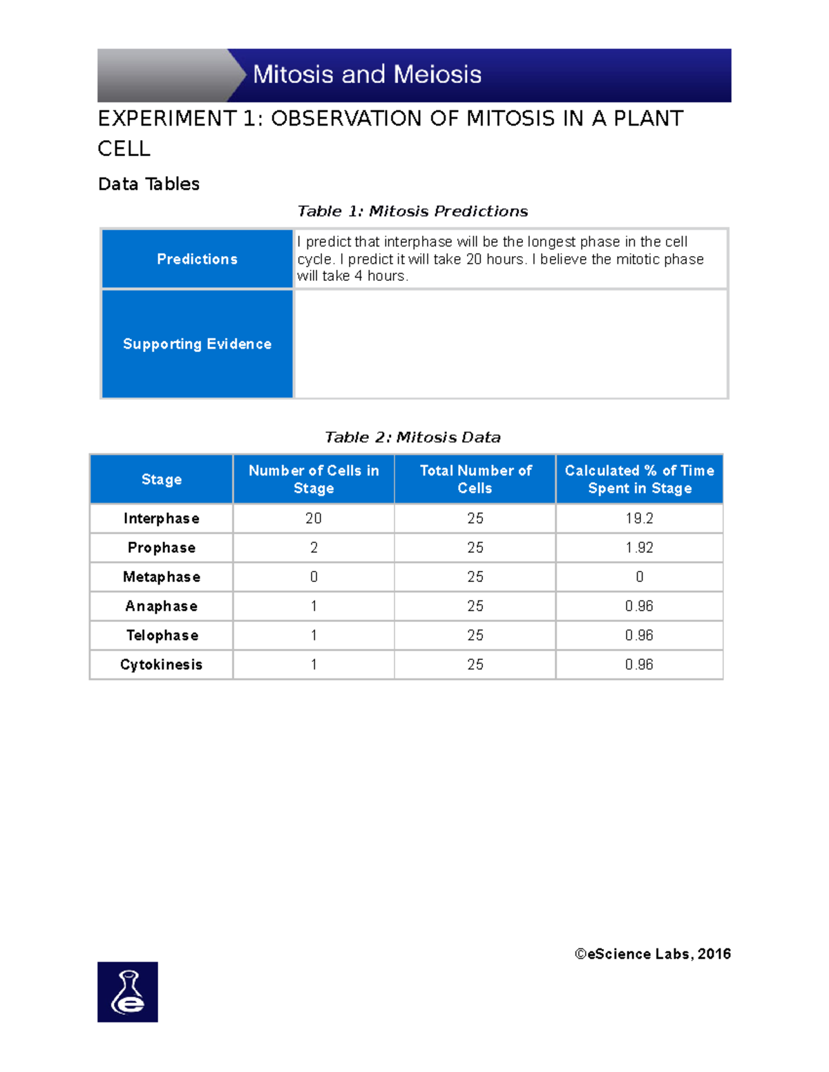 Lab3-Mitosis and Meiosis-Sp20-2 - EXPERIMENT 1: OBSERVATION OF MITOSIS ...