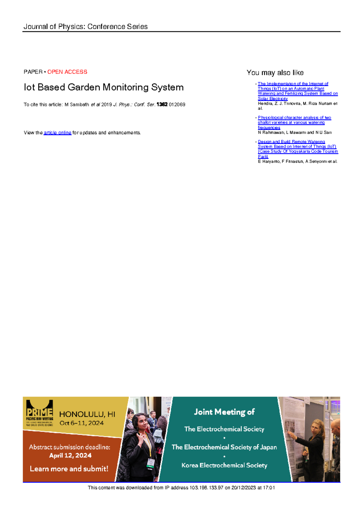 Sambath 2019 J. Phys. Conf - Journal of Physics: Conference Series ...