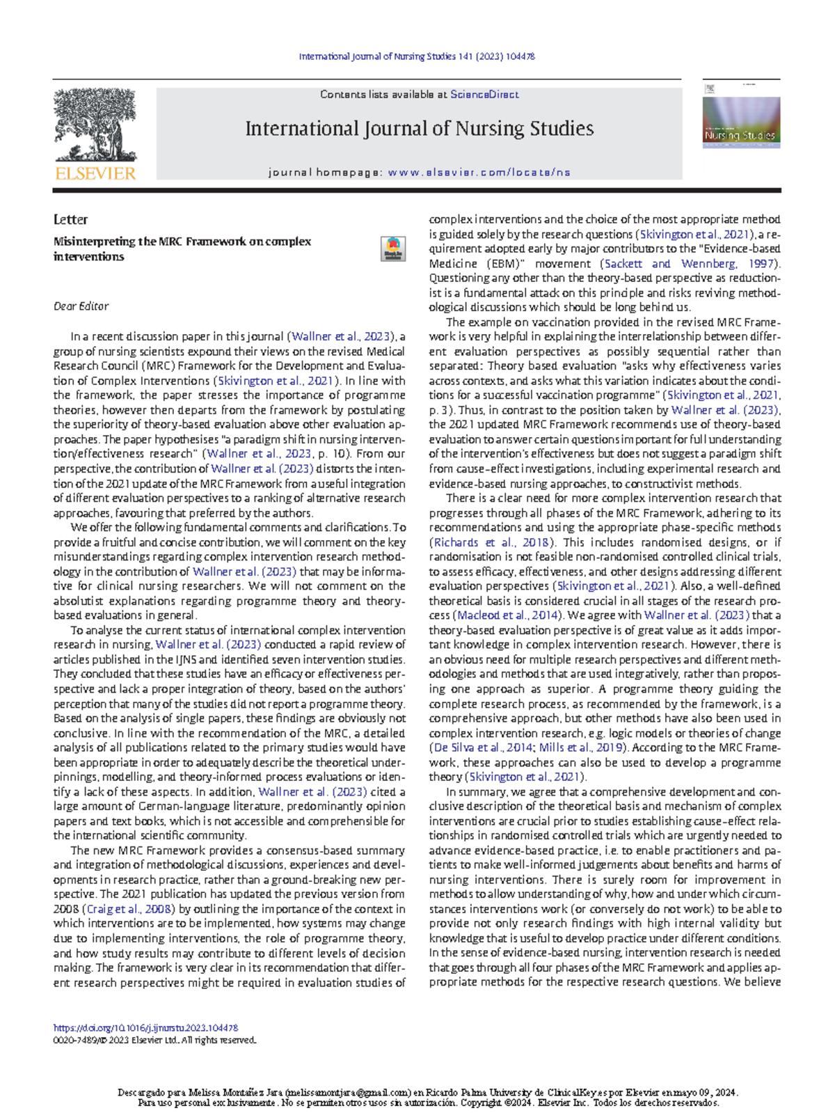 1-s2 - Reevaluacion - Letter Misinterpreting the MRC Framework on ...