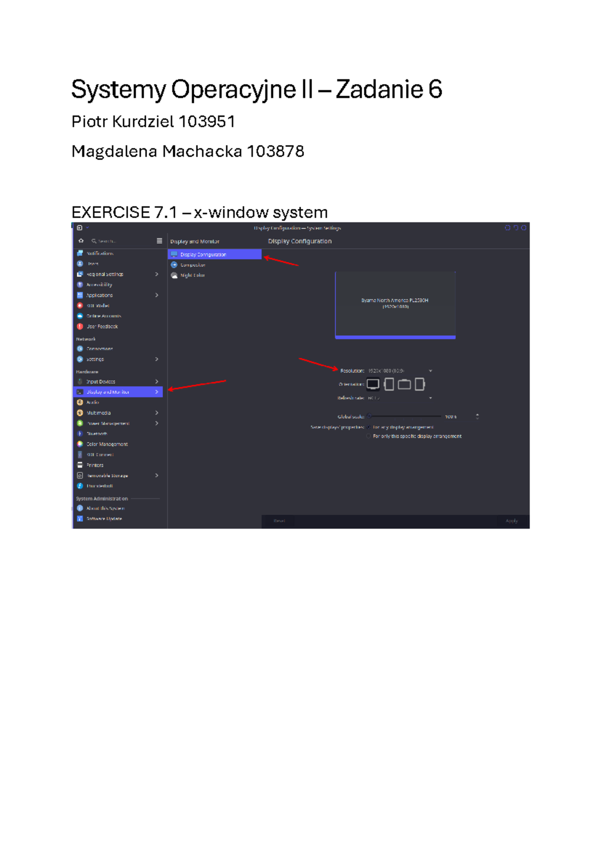 Systemy Operacyjne 7 - Zadanie 7 - Systemy operacyjne II - Systemy Operacyjne II – Zadanie 6 ...