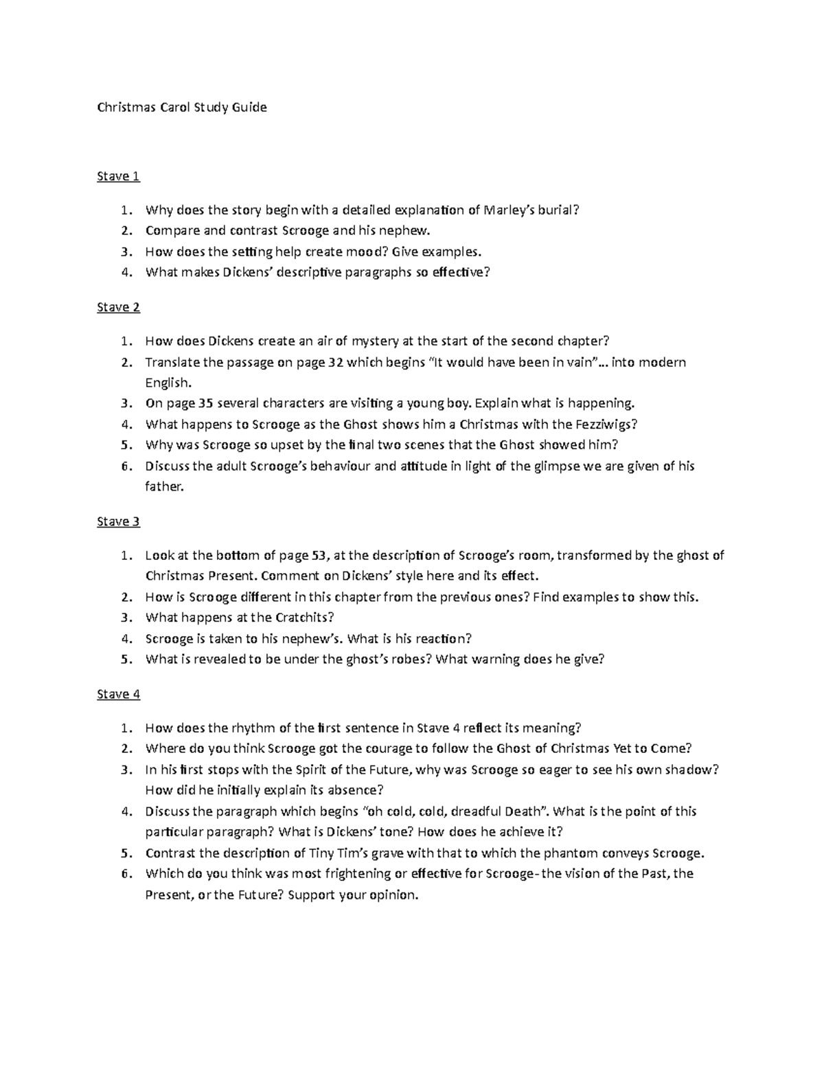 Christmas Carol Study Guide - ENG1000 - VU - Studocu