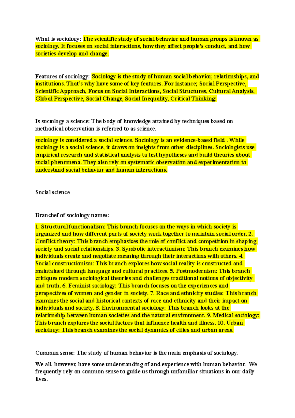 Soc101- Discussion - What is sociology: The scientific study of social ...