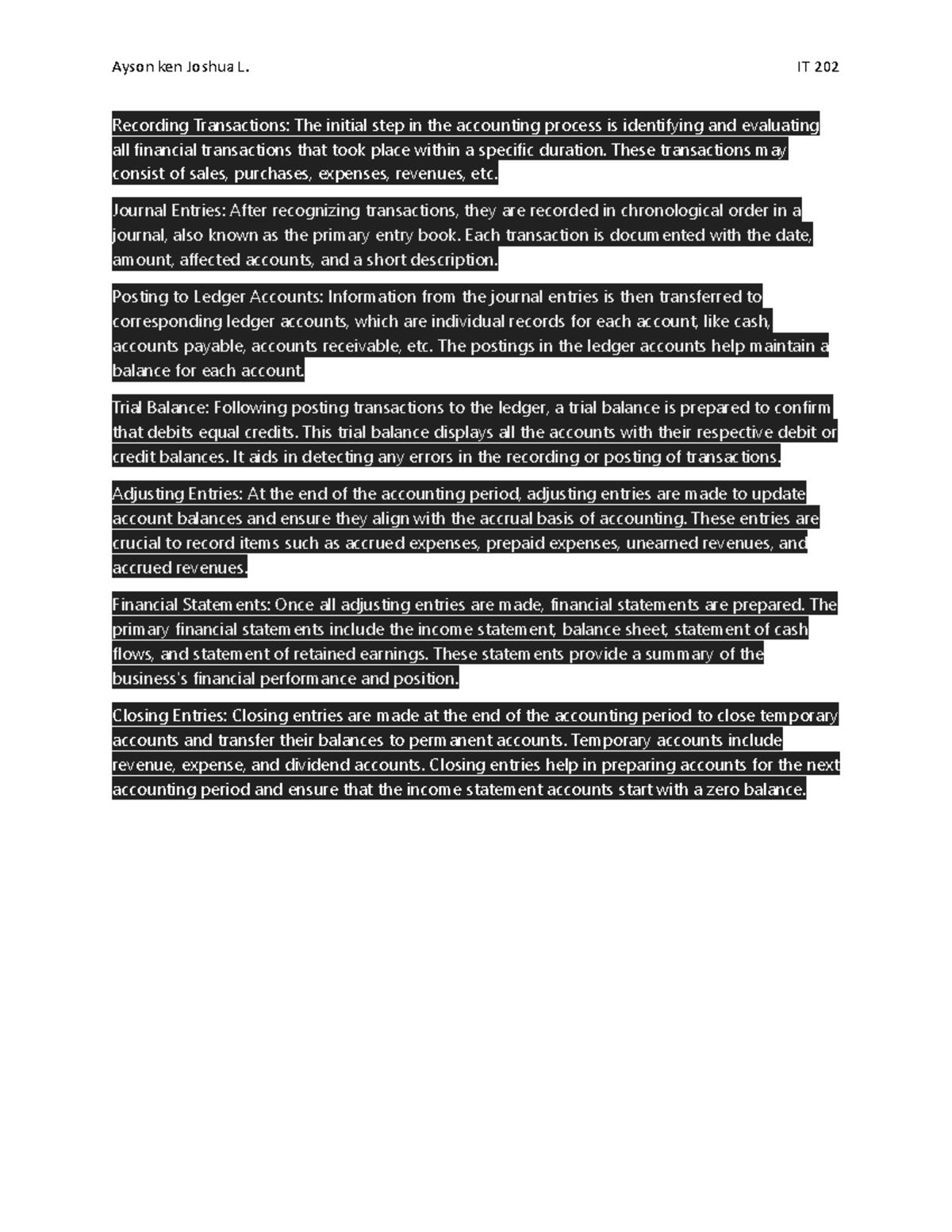 Ayson- Asynch- Activity - Ayson ken Joshua L. IT 202 Recording ...