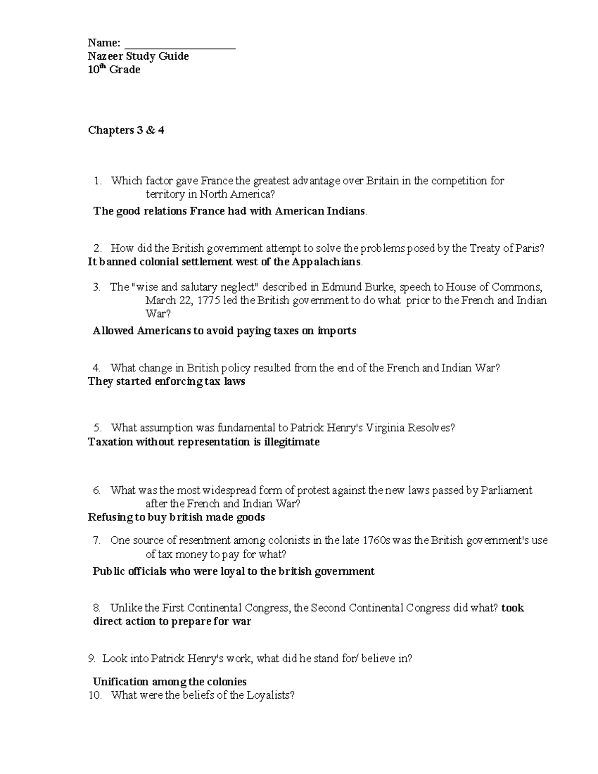 Copy of Copy of Midterm Study Guide 2022 - Name ...