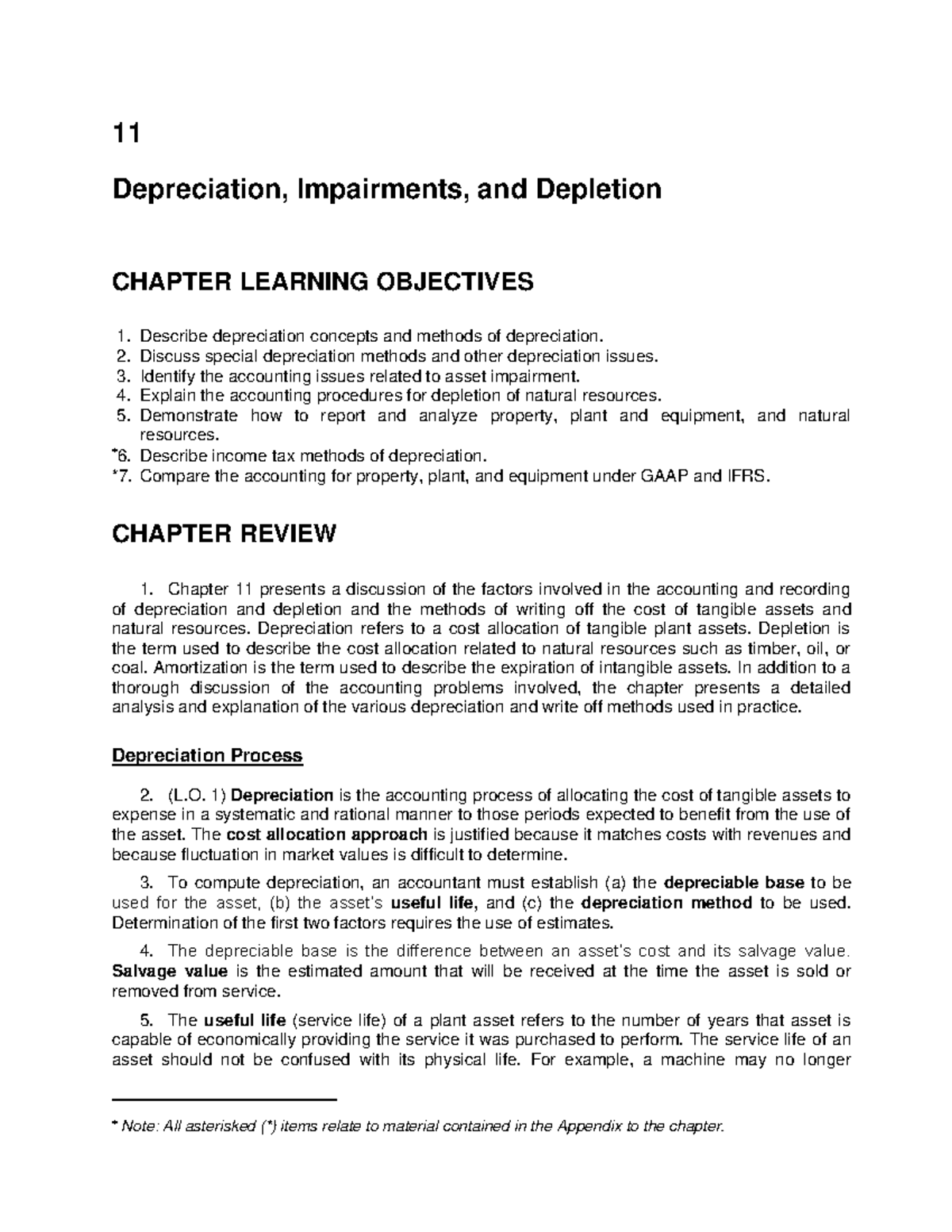 Ch11 - Lecture notes chapter 11 - 11 Depreciation, Impairments, and ...