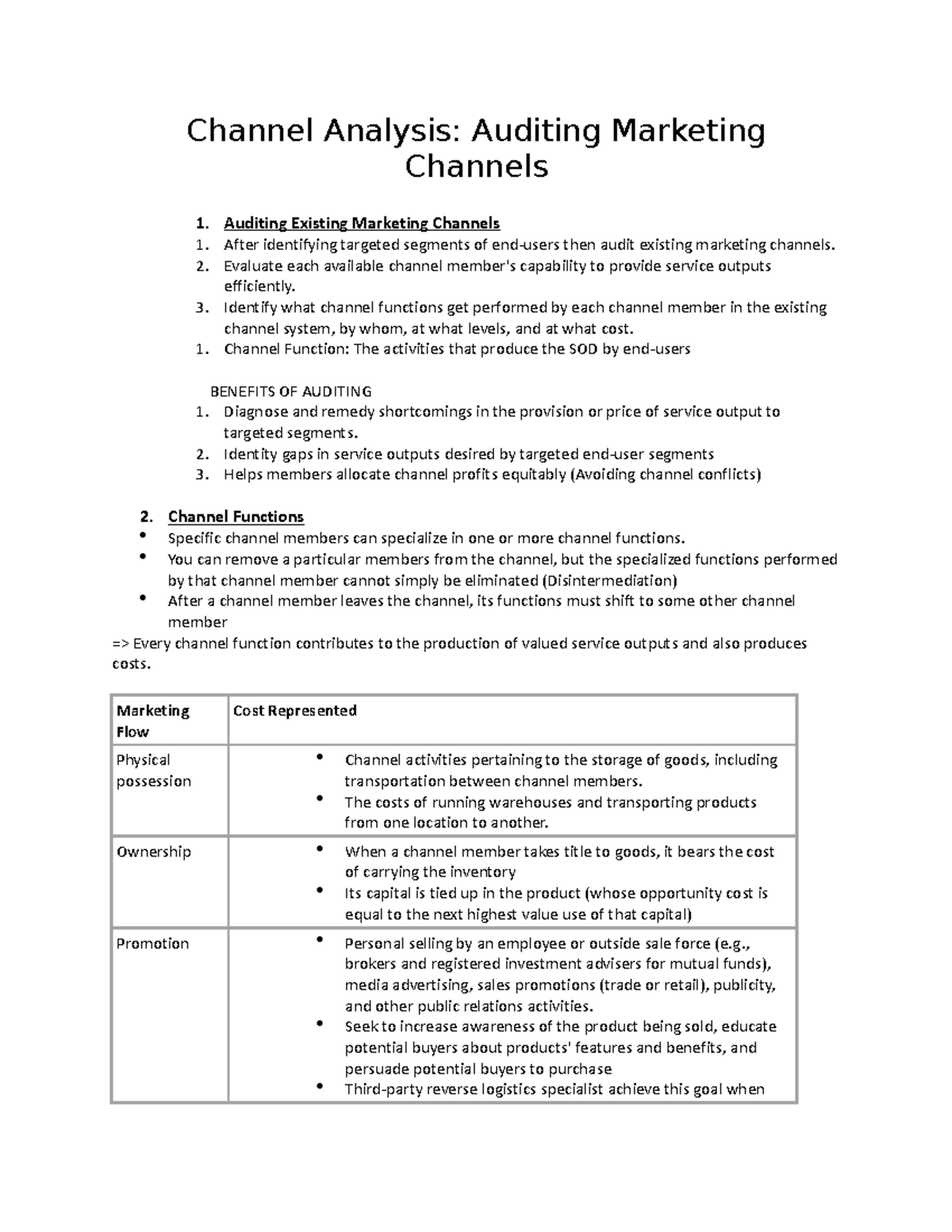 Channel Analysis - MARK 2000 chap 3 - Channel Analysis: Auditing ...