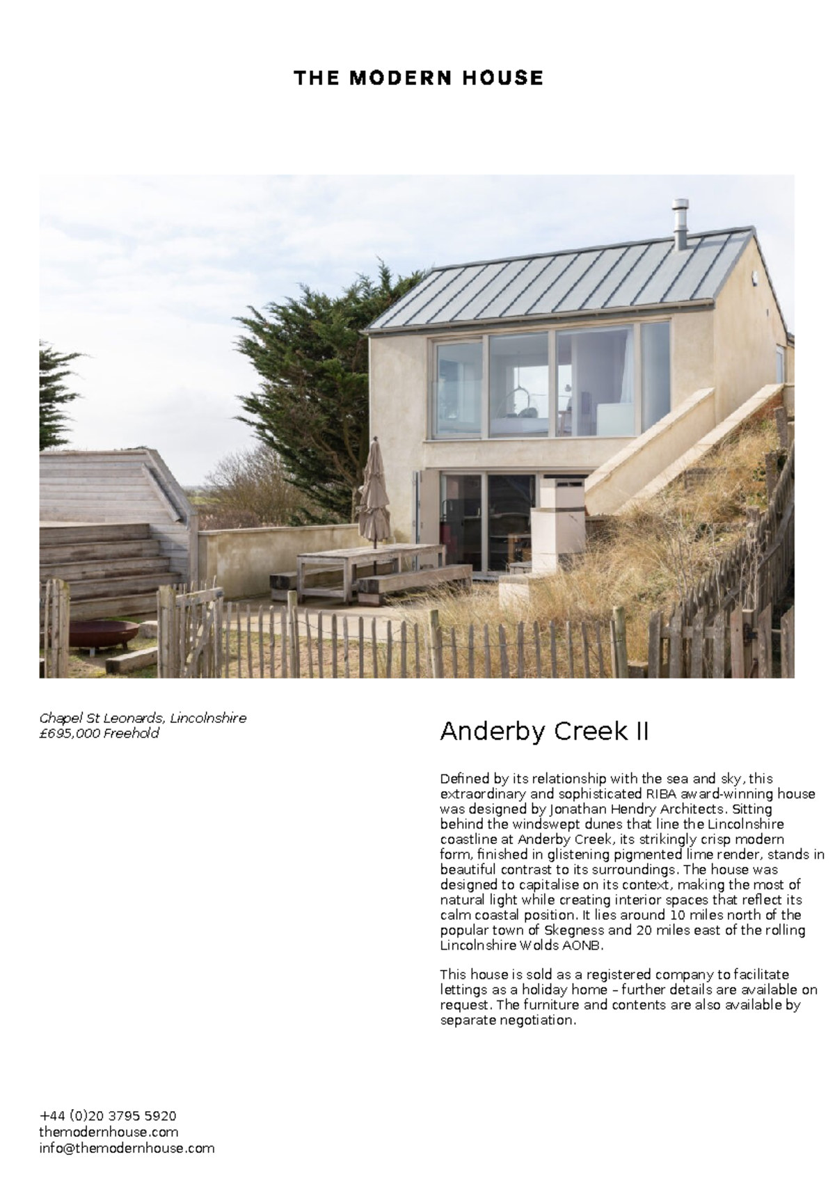 Anderby Creek - Sitting behind the windswept dunes that line the ...