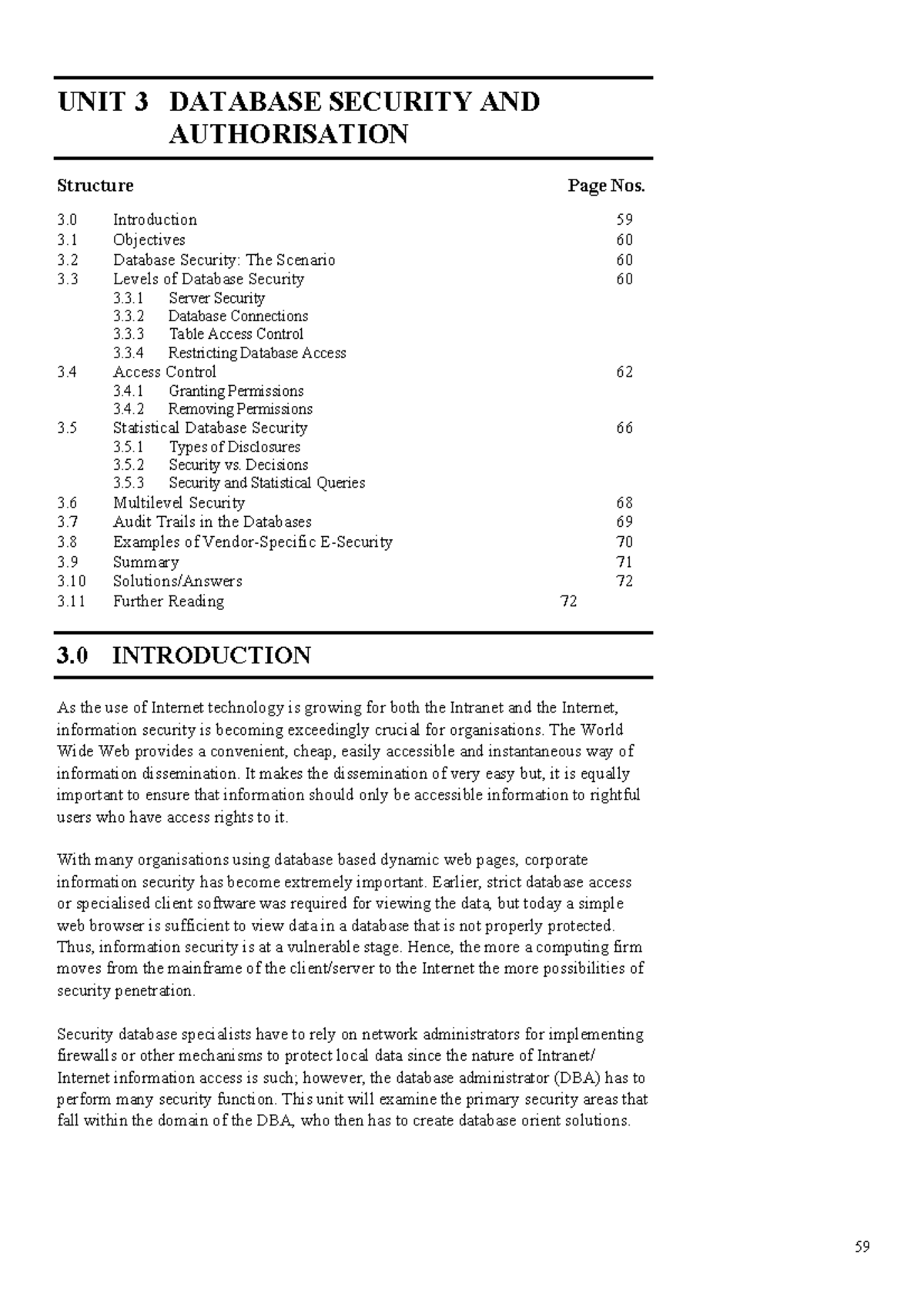 Block-2 MS-043 Unit-1 - material of MCS-043 - Database Security and Authorisation UNIT 3 ...