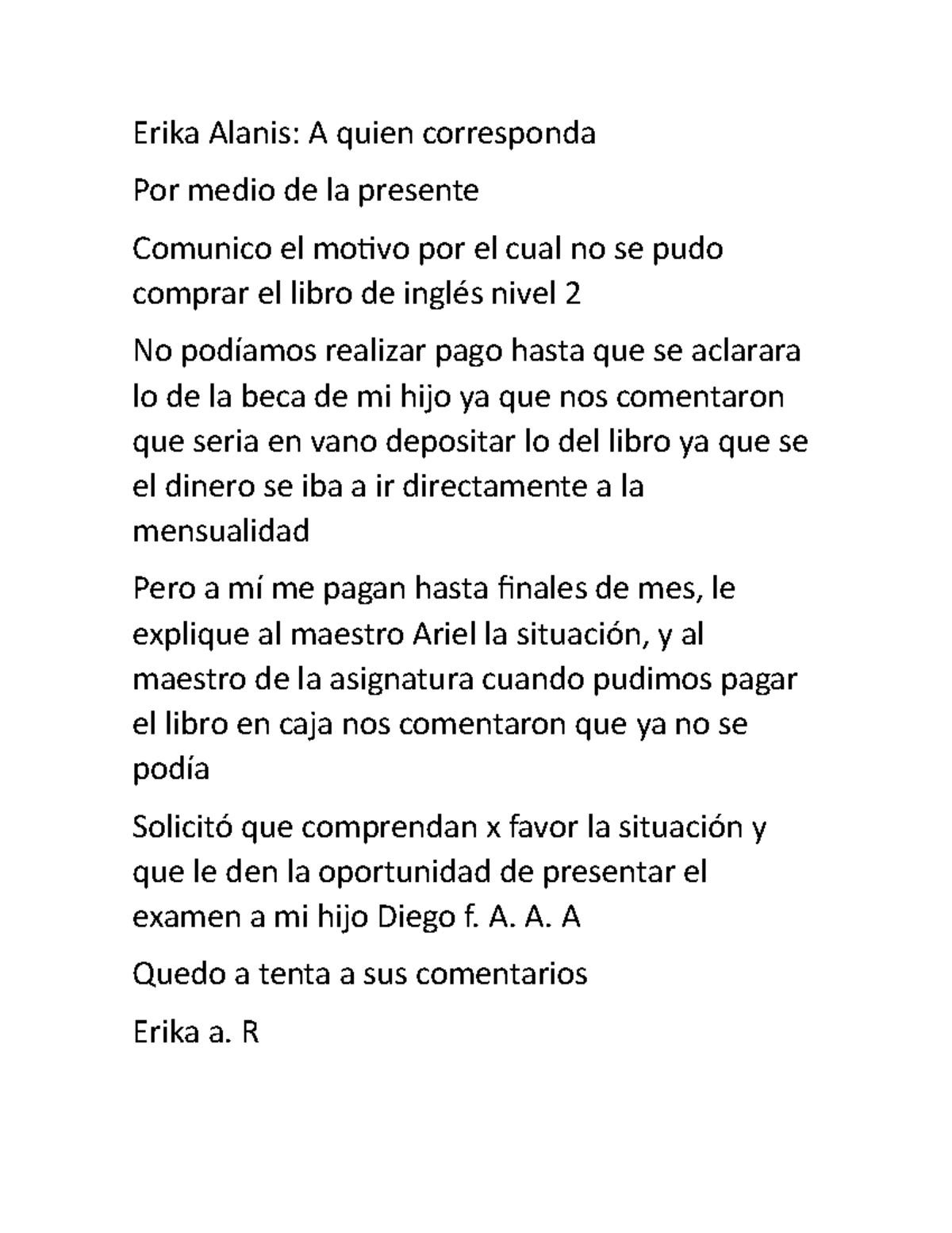 Ingles Carta - GBIGIGOIGUIGUIGUIGUGIGIUGUGIVHVFDRFGVG GFHJVHYVV - Erika ...