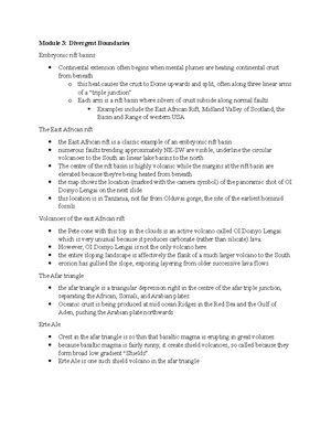 EESA06 Planet Earth Module 3 - EESA06 - U of T - Studocu