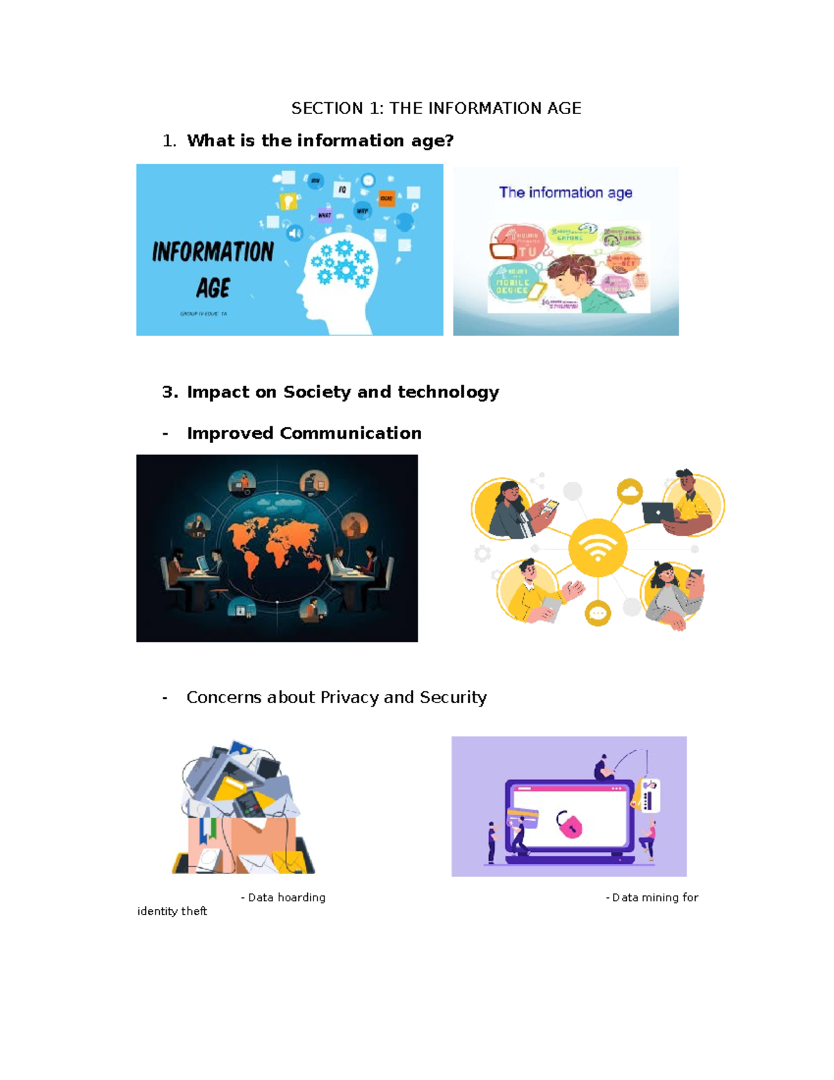 Section 1 - SECTION 1: THE INFORMATION AGE 1. What is the information ...