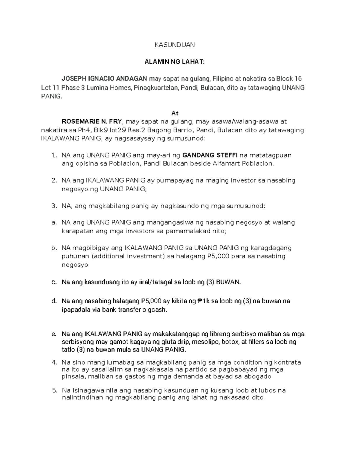 Rosemarie N. FRY - give - KASUNDUAN ALAMIN NG LAHAT: JOSEPH IGNACIO ...