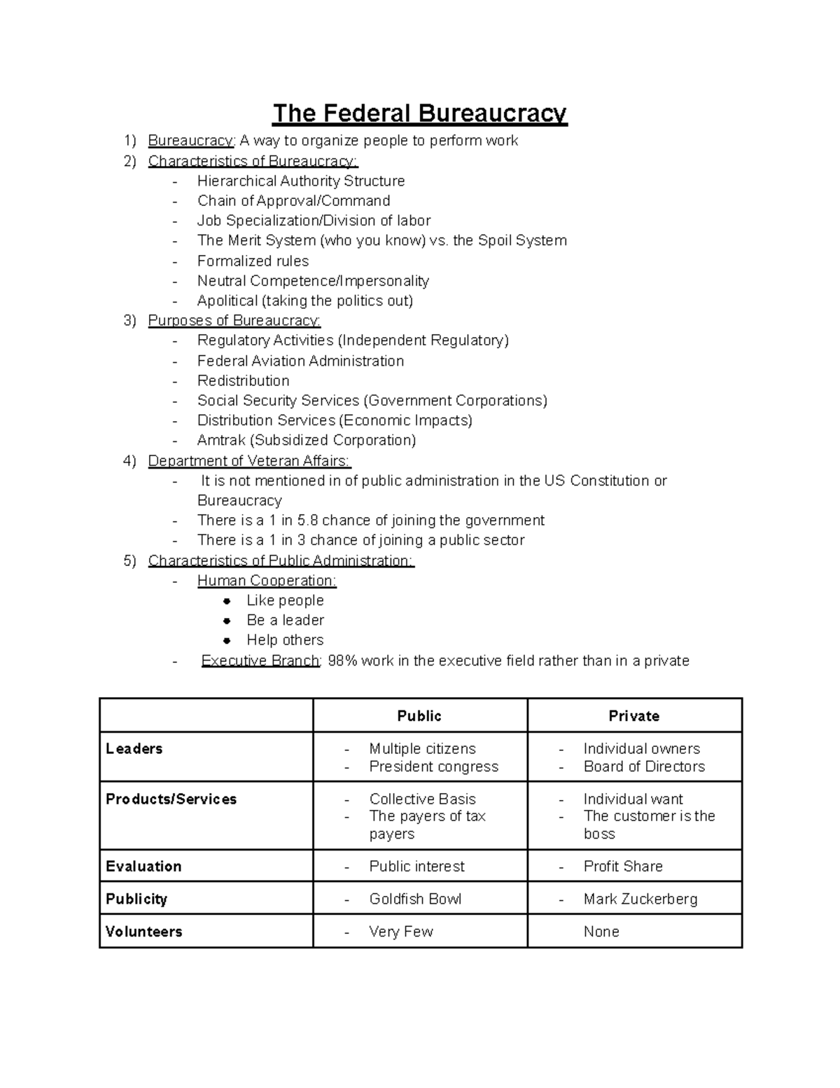 The Federal Bureaucracy - The Federal Bureaucracy Bureaucracy: A way to ...